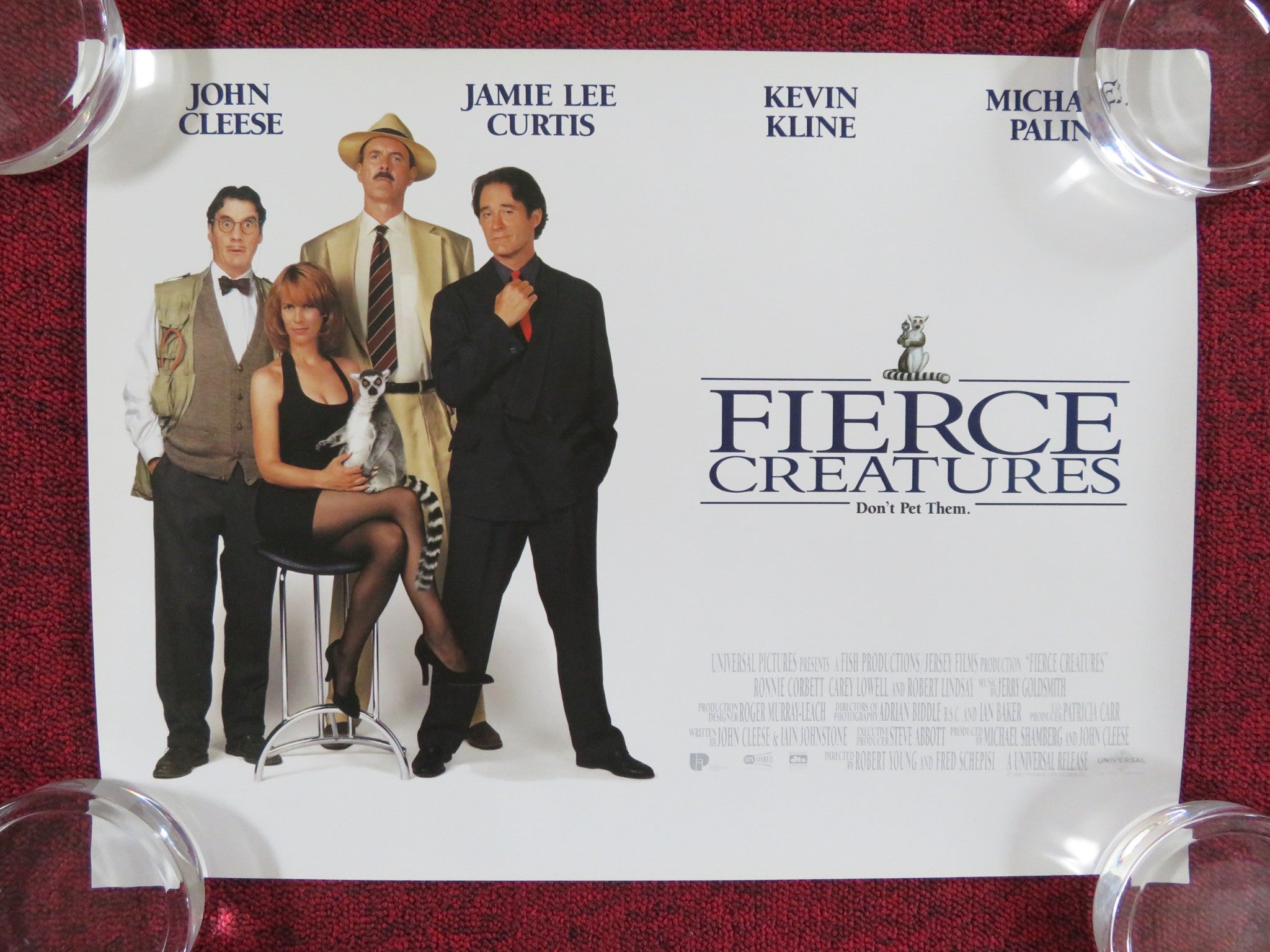 FIERCE CREATURES UK MINI QUAD POSTER JOHN CLEESE JAMIE LEE CURTIS 1997 ...