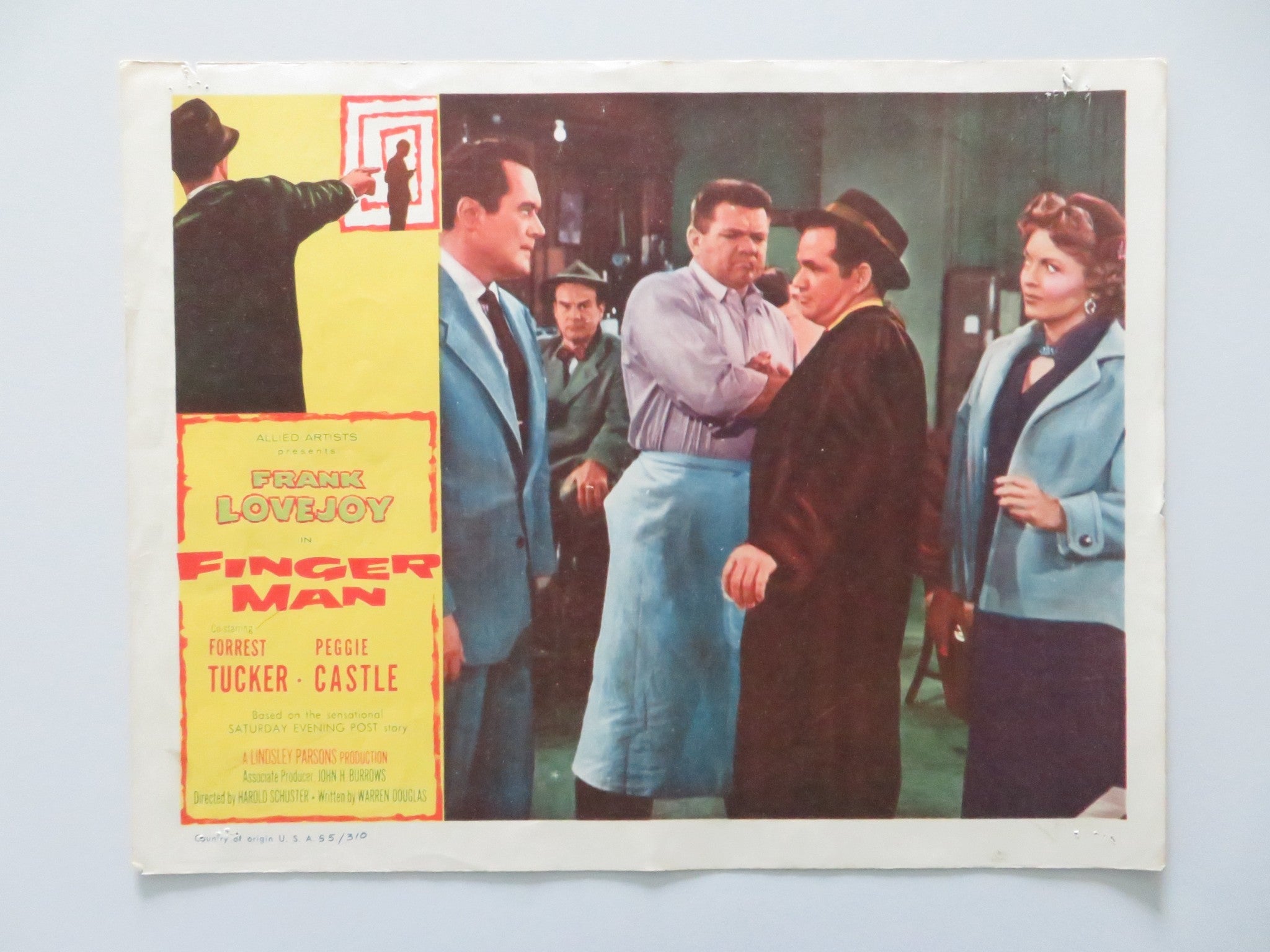 FINGER MAN - C US LOBBY CARD FRANK LOVEJOY FORREST TUCKER 1955 ...
