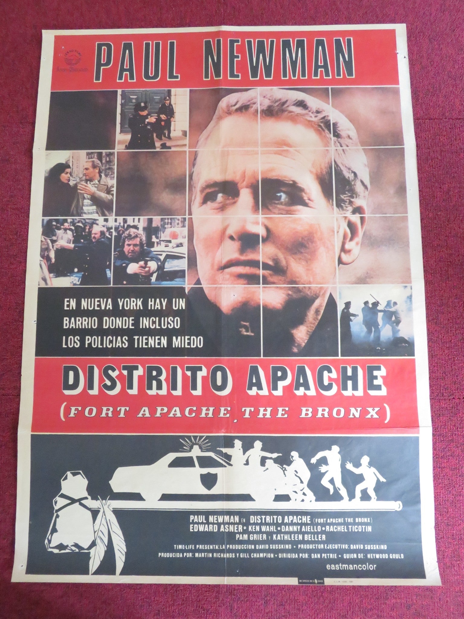 FORT APACHE THE BRONX SPANISH POSTER ROLLED PAUL NEWMAN EDWARD ASNER 1 ...