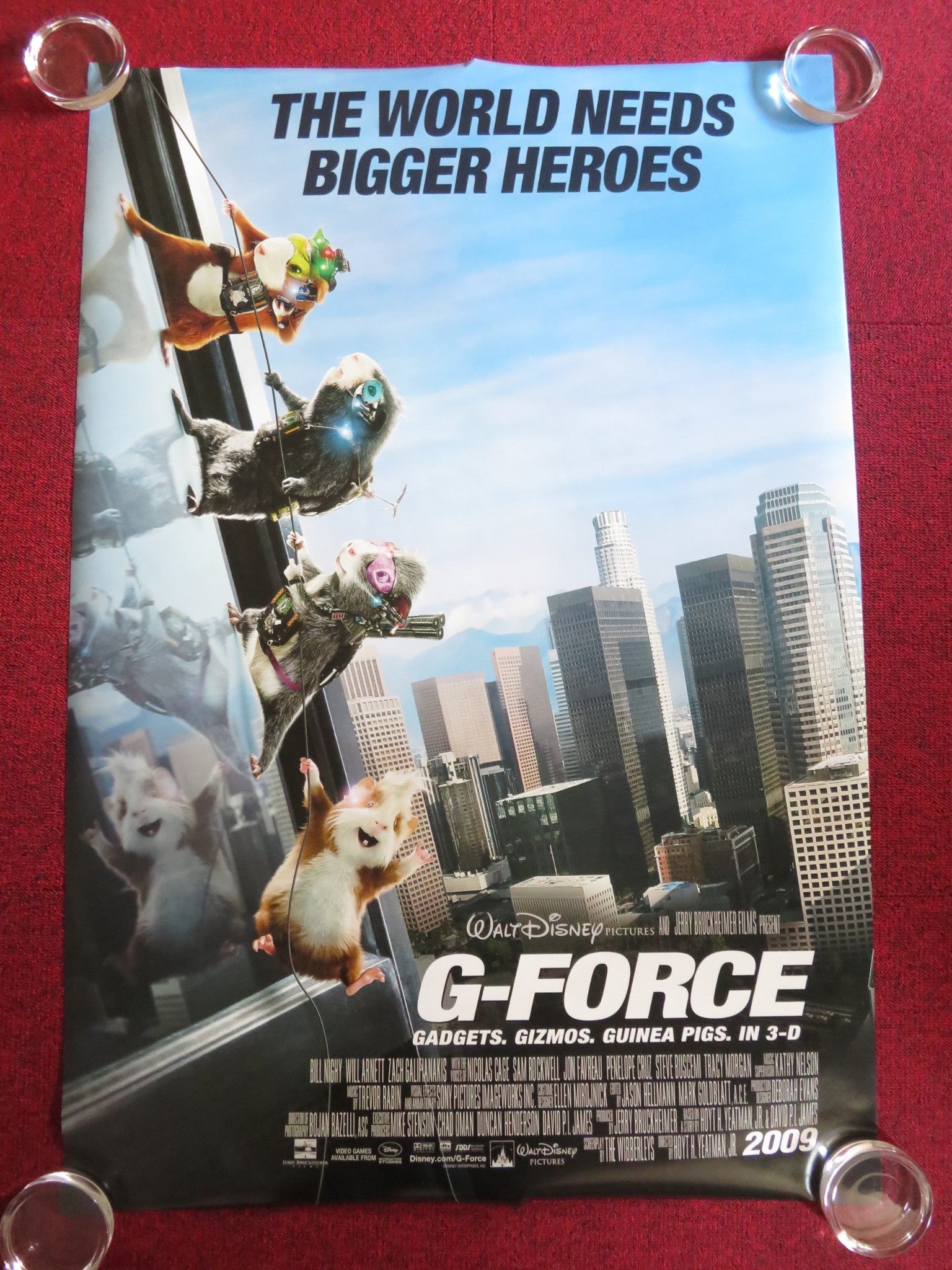 G-FORCE - B US ONE SHEET ROLLED POSTER DISNEY BILL NIGHY WILL ARNETT 2 ...
