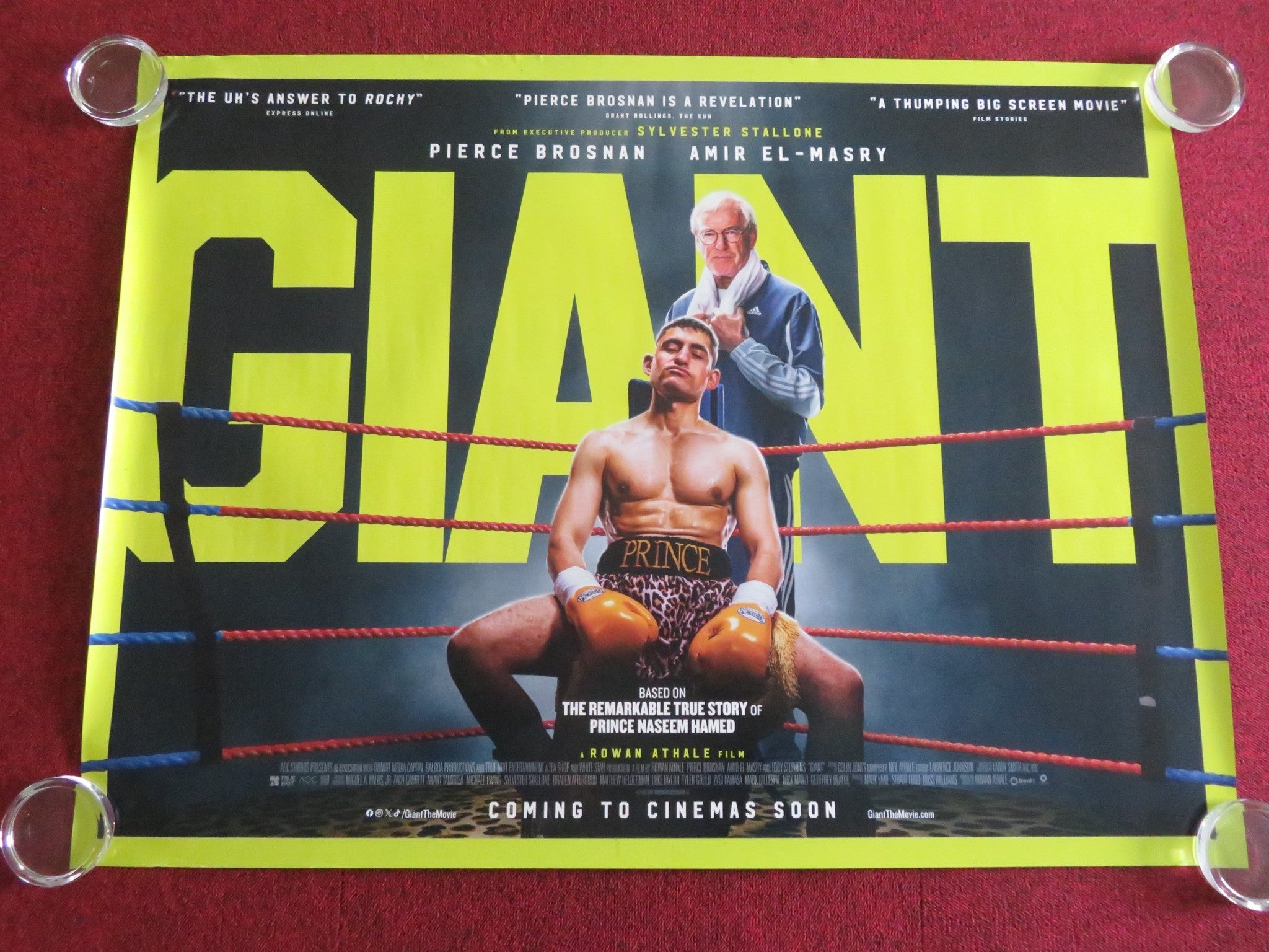 GIANT UK QUAD ROLLED POSTER PRINCE NASEEM HAMED PIERCE BROSNAN A. EL-M ...