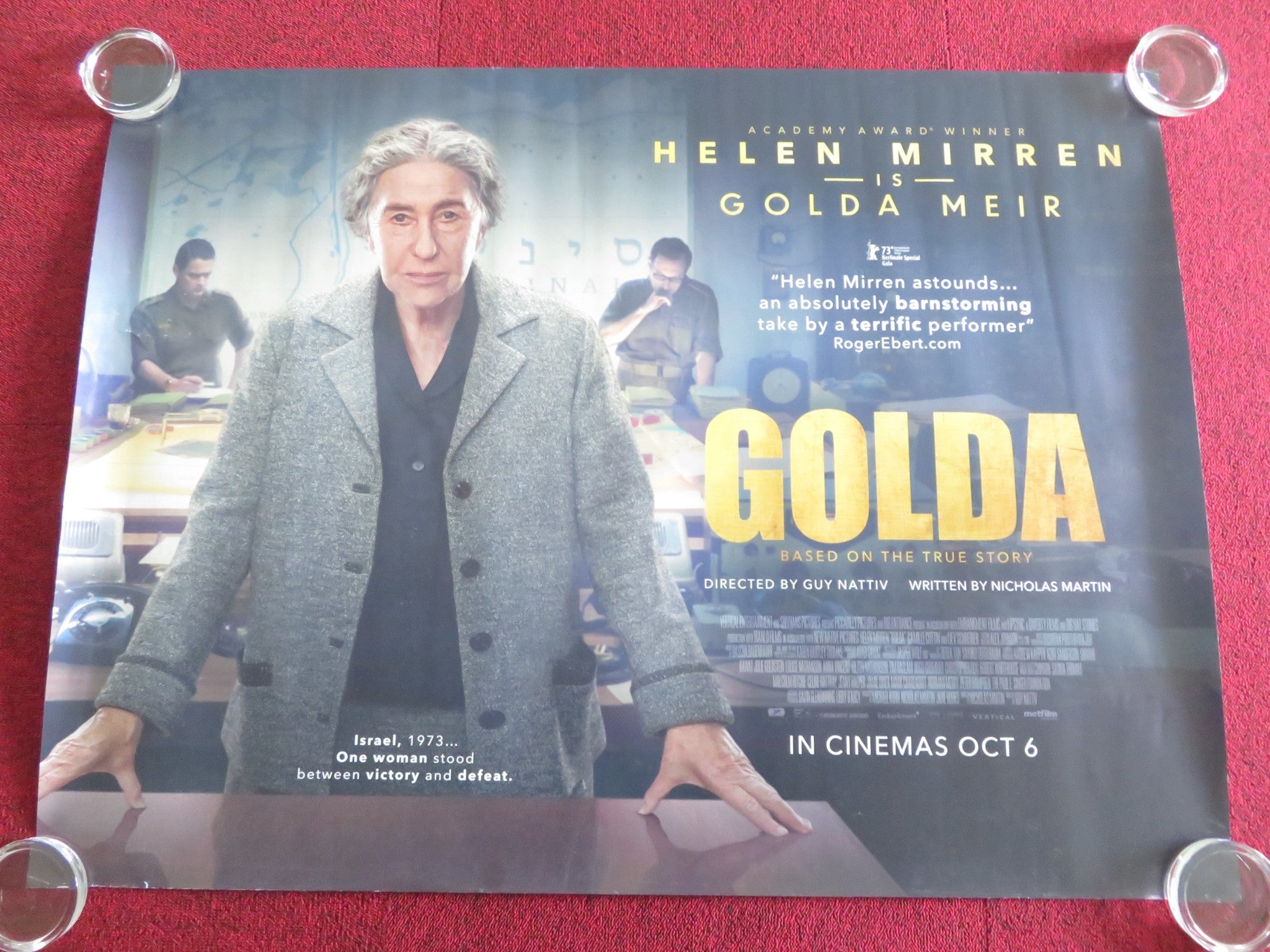 GOLDA UK QUAD ROLLED POSTER HELEN MIRREN ZED JOSEF 2023 – Rendezvous Cinema