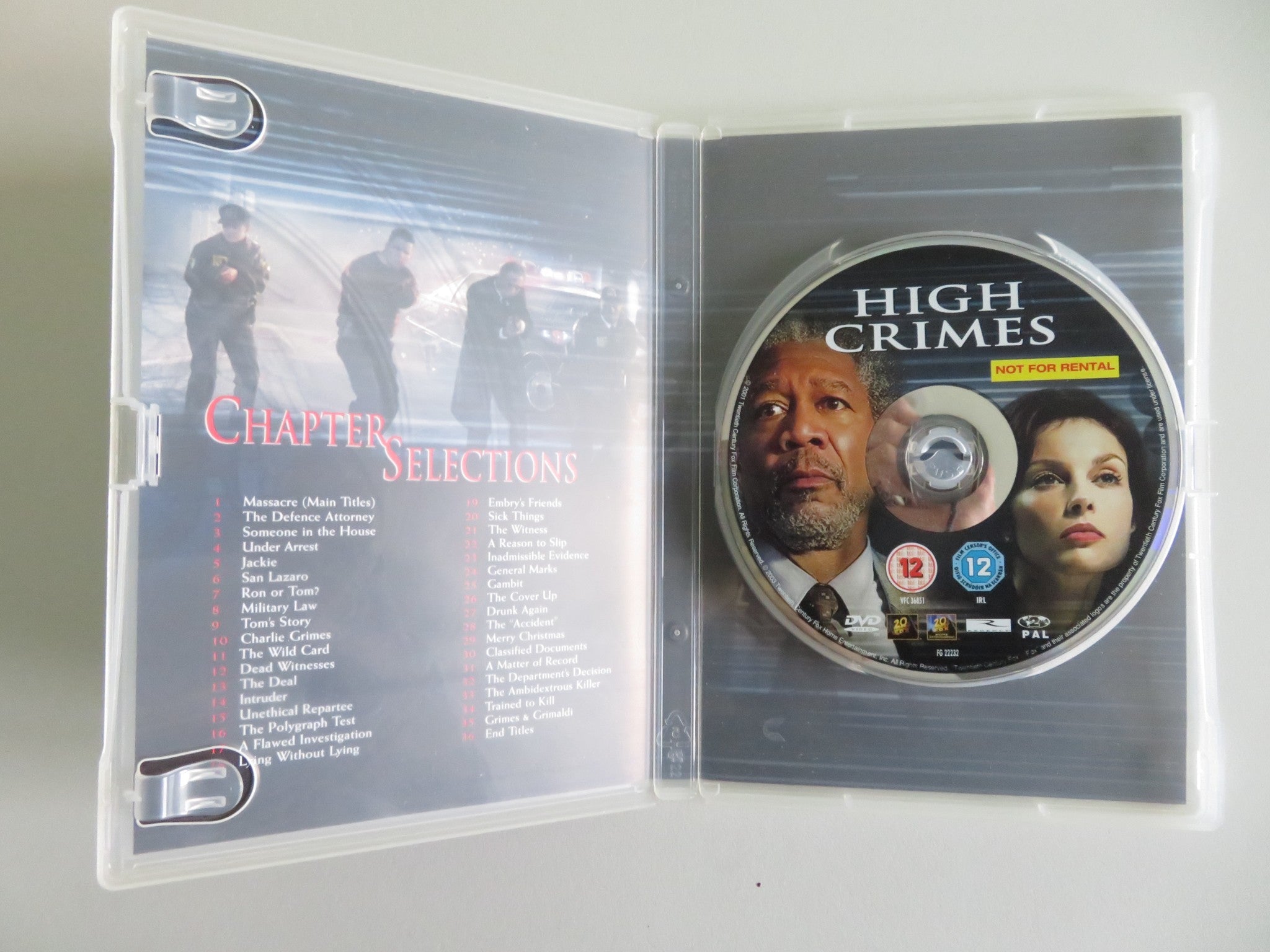 HIGH CRIMES (DVD) ASHLEY JUDD MORGAN FREEMAN 2002 REGION 2 – Rendezvous ...