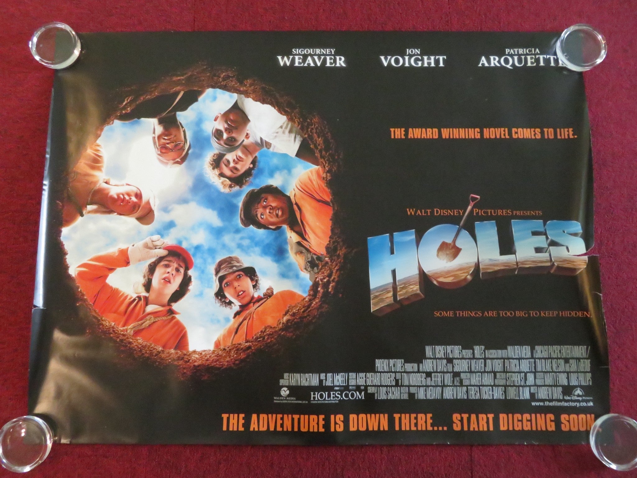 HOLES - A UK QUAD ROLLED POSTER DISNEY SHIA LA BEOUF SIGOURNEY WEAVER ...