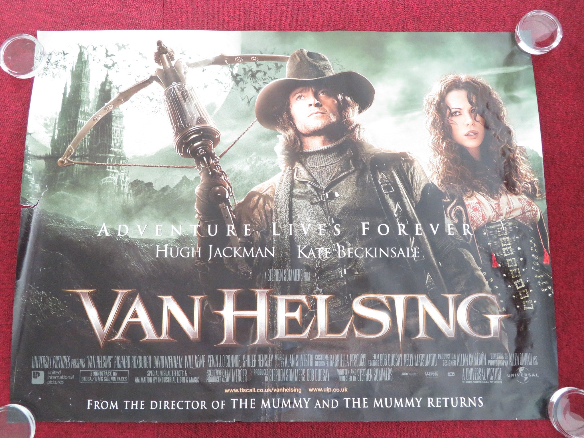VAN HELSING - A UK QUAD ROLLED POSTER HUGH JACKMAN KATE BECKINSALE 200 ...