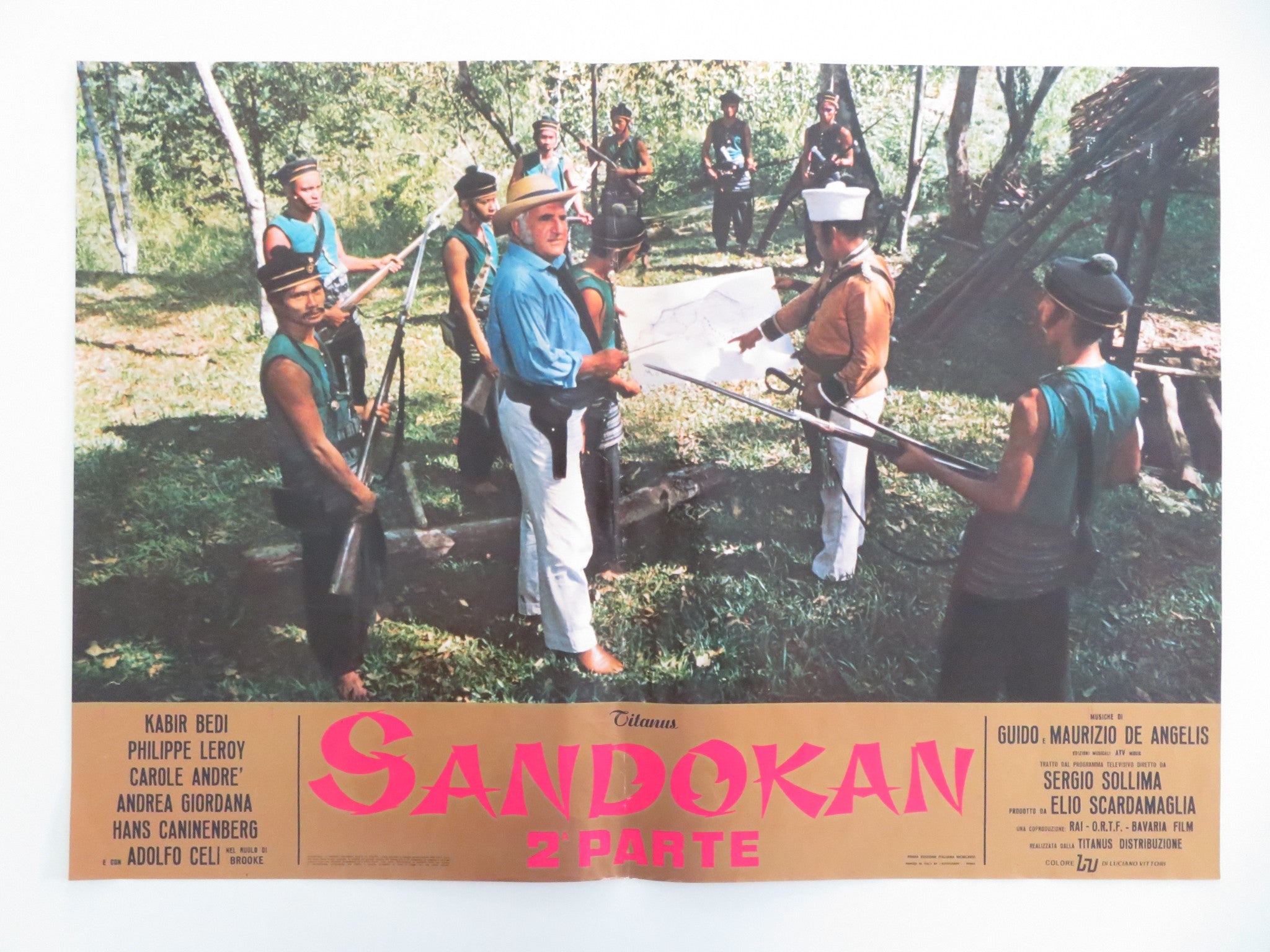 SANDOKAN 2 PART - C ITALIAN FOTOBUSTA POSTER KABIR BEDI ADOLFO CELI 19 ...
