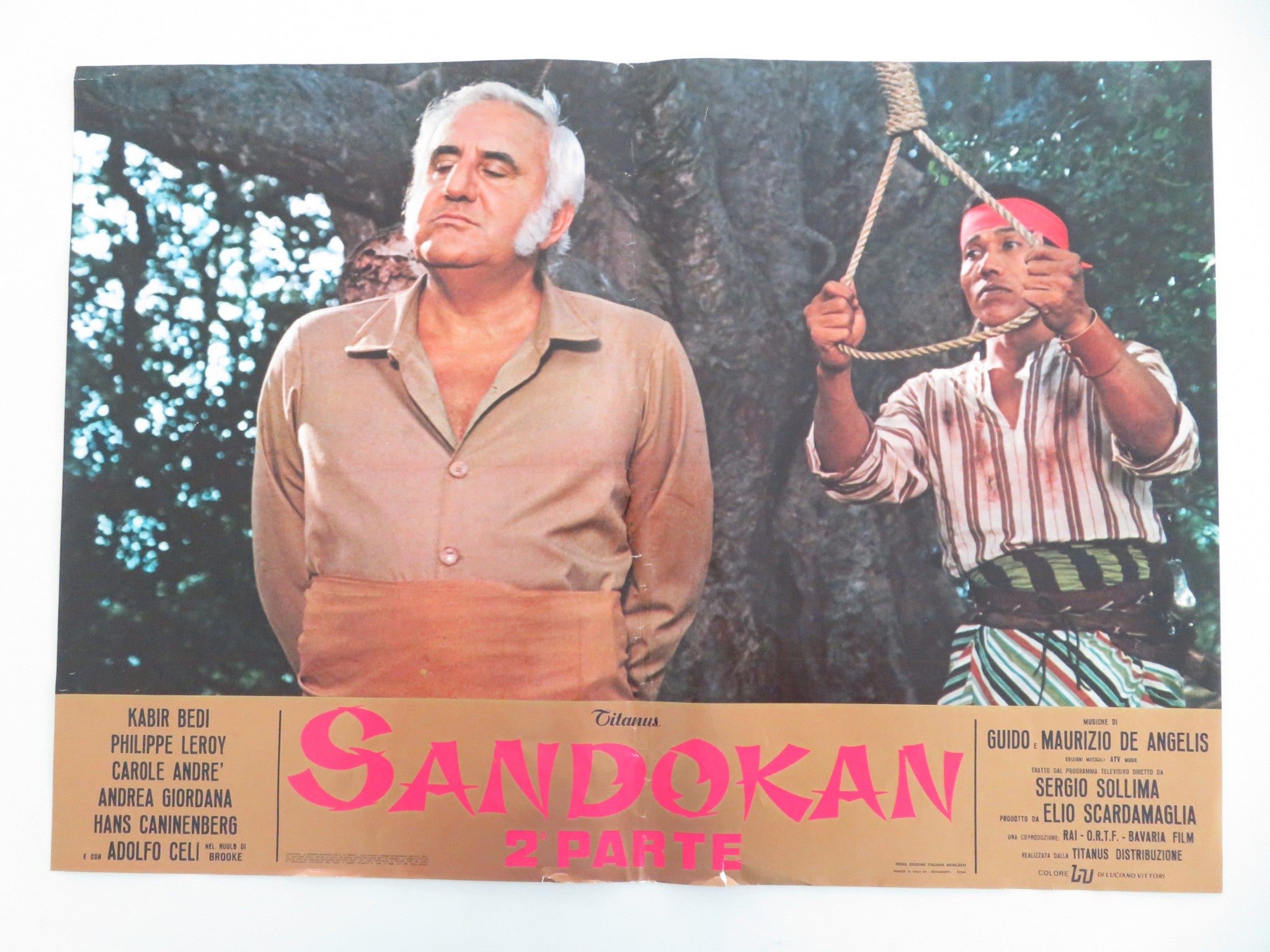 SANDOKAN 2 PART - E ITALIAN FOTOBUSTA POSTER KABIR BEDI ADOLFO CELI 19 ...