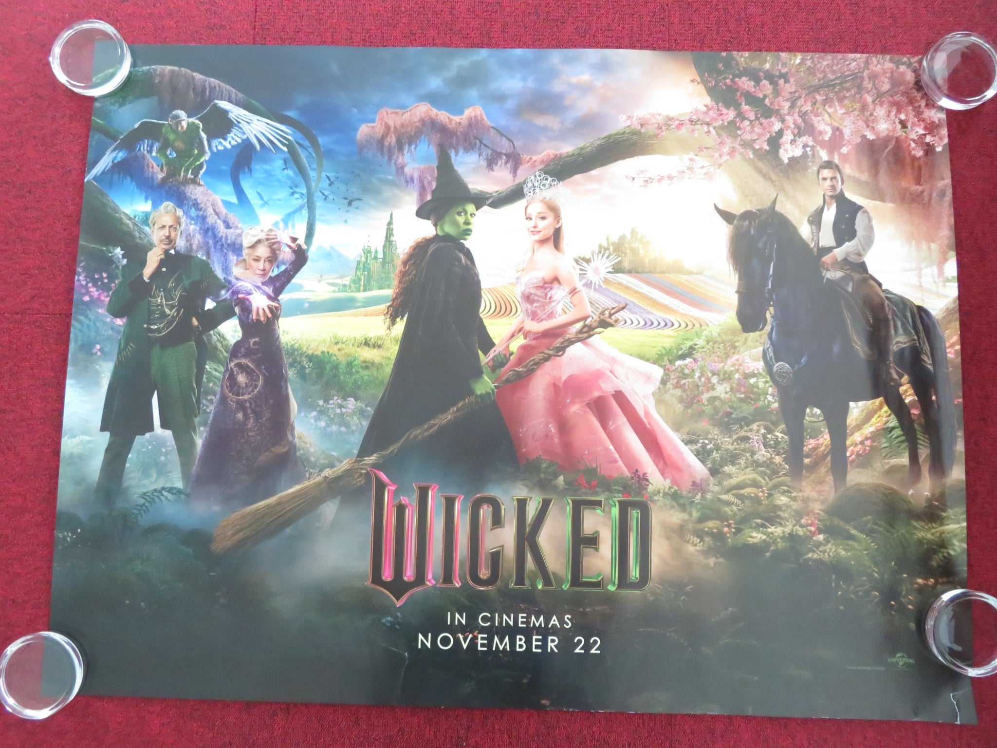 WICKED - C UK QUAD ROLLED POSTER DISNEY CYNTHIA ERIVO ARIANA GRANDE 20 ...