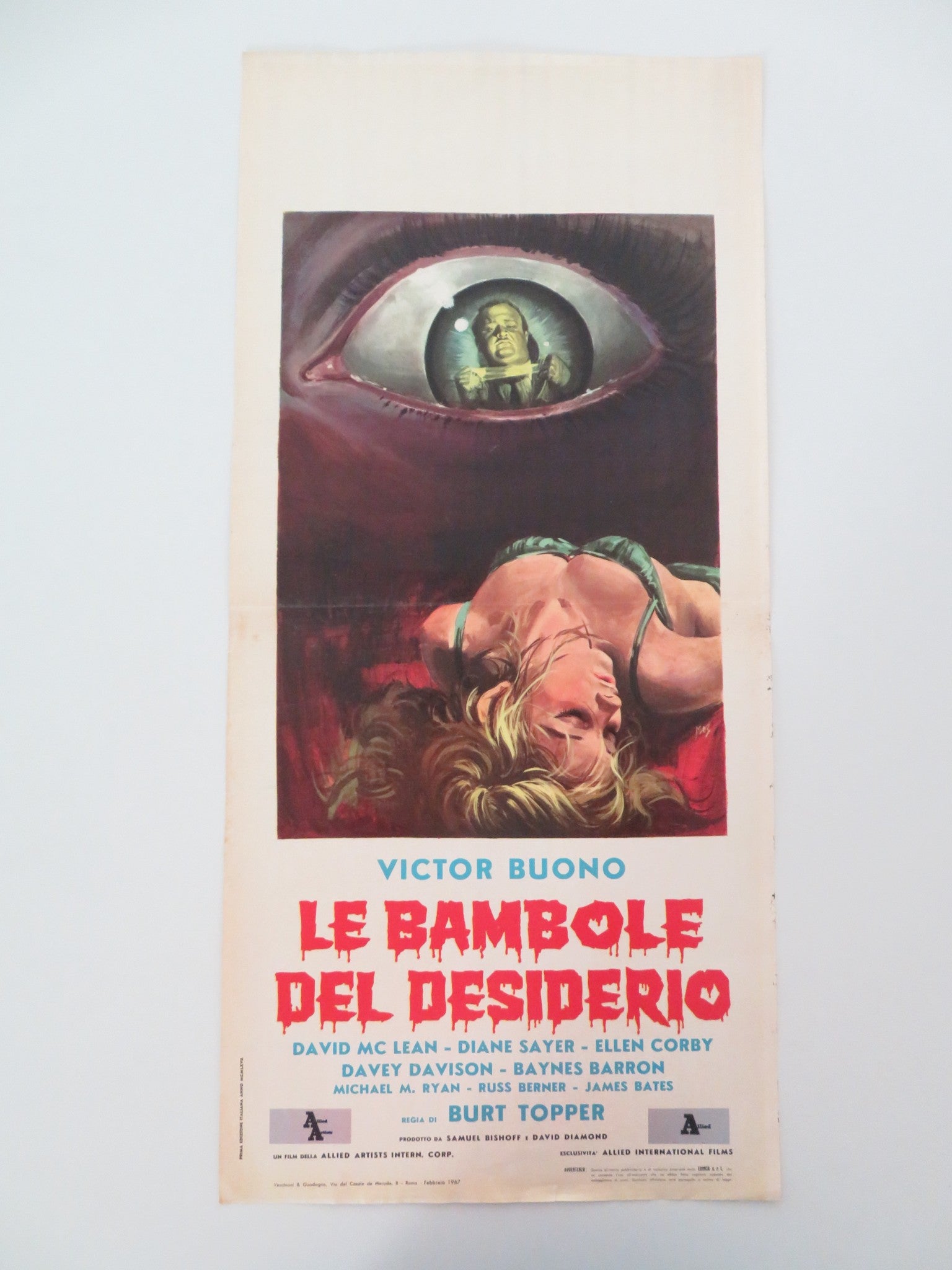 THE STRANGLER ITALIAN LOCANDINA POSTER VICTOR BUONO DAVID MCLEAN 1967 ...