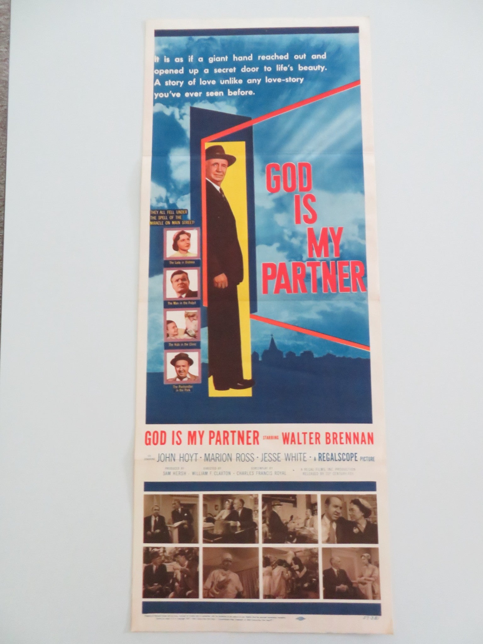 GOD IS MY PARTNER US INSERT POSTER WALTER BRENNAN JOHN HOYT 1957 ...