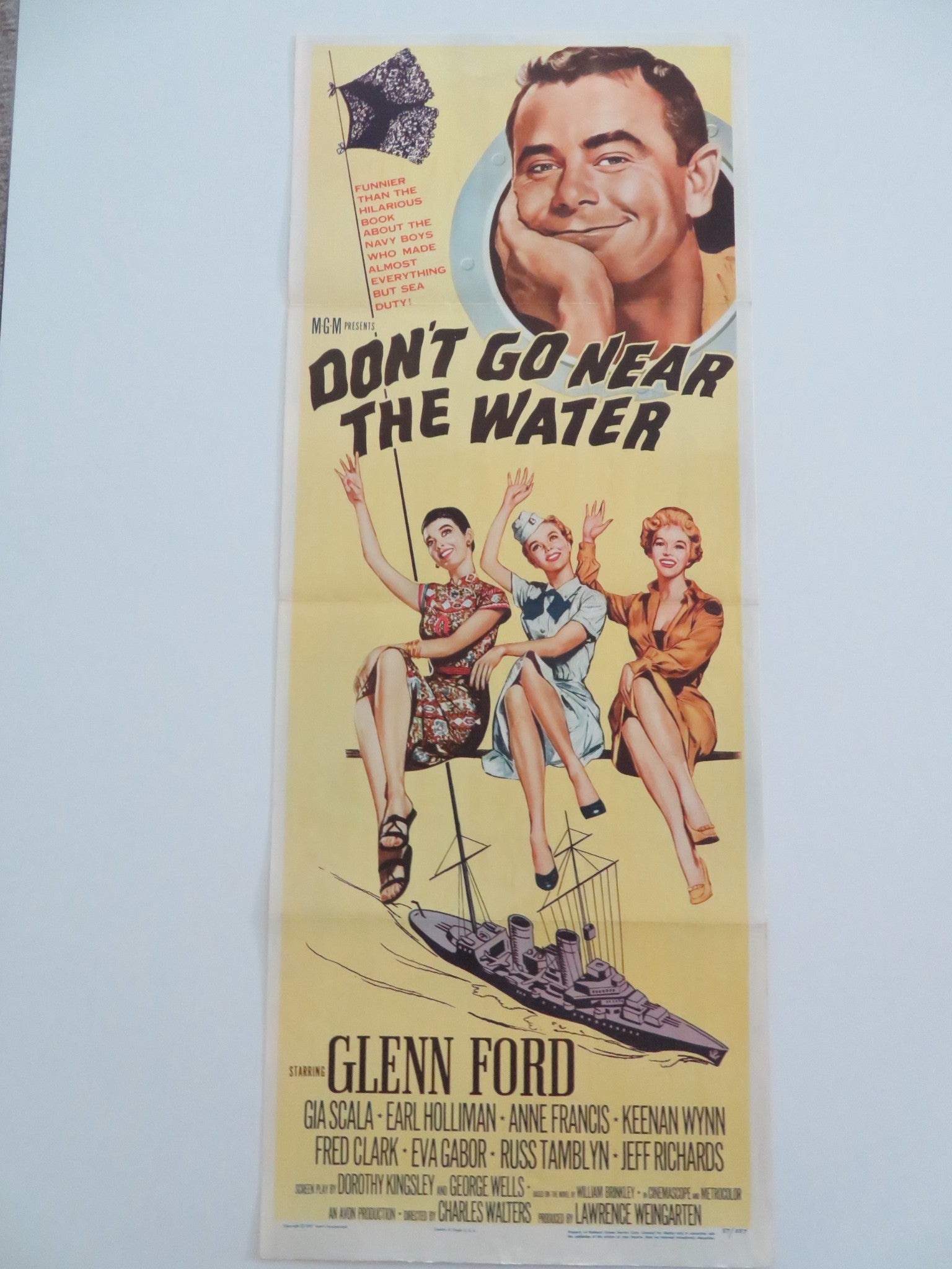 DON'T GO NEAR THE WATER US INSERT POSTER GLENN FORD GIA SCALA 1957 ...