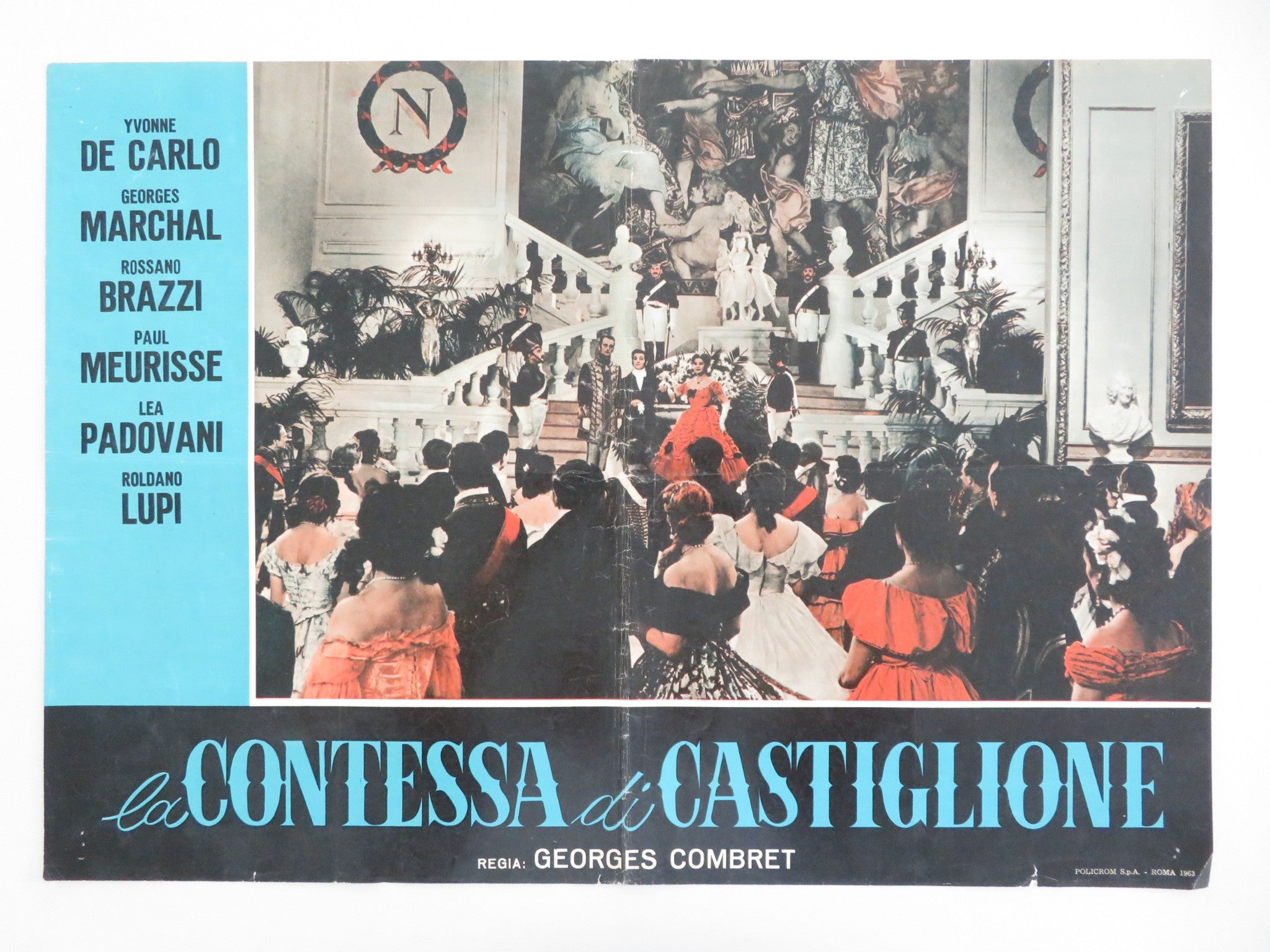 THE CONTESSA'S SECRET ITALIAN FOTOBUSTA POSTER YVONNE DE CARLO MARCHAL ...