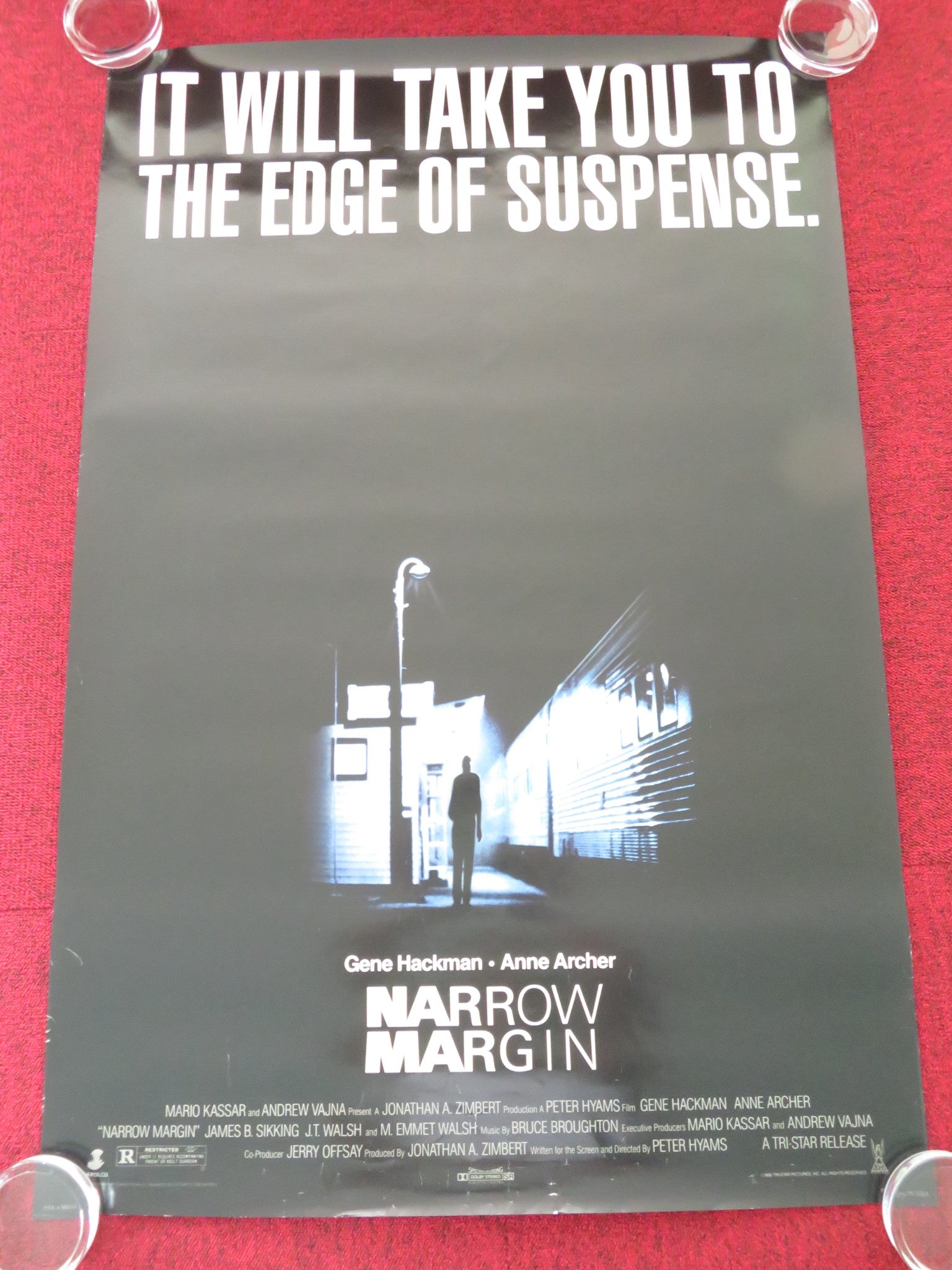 NARROW MARGIN US ONE SHEET ROLLED POSTER GENE HACKMAN ANNE ARCHER 1990 ...