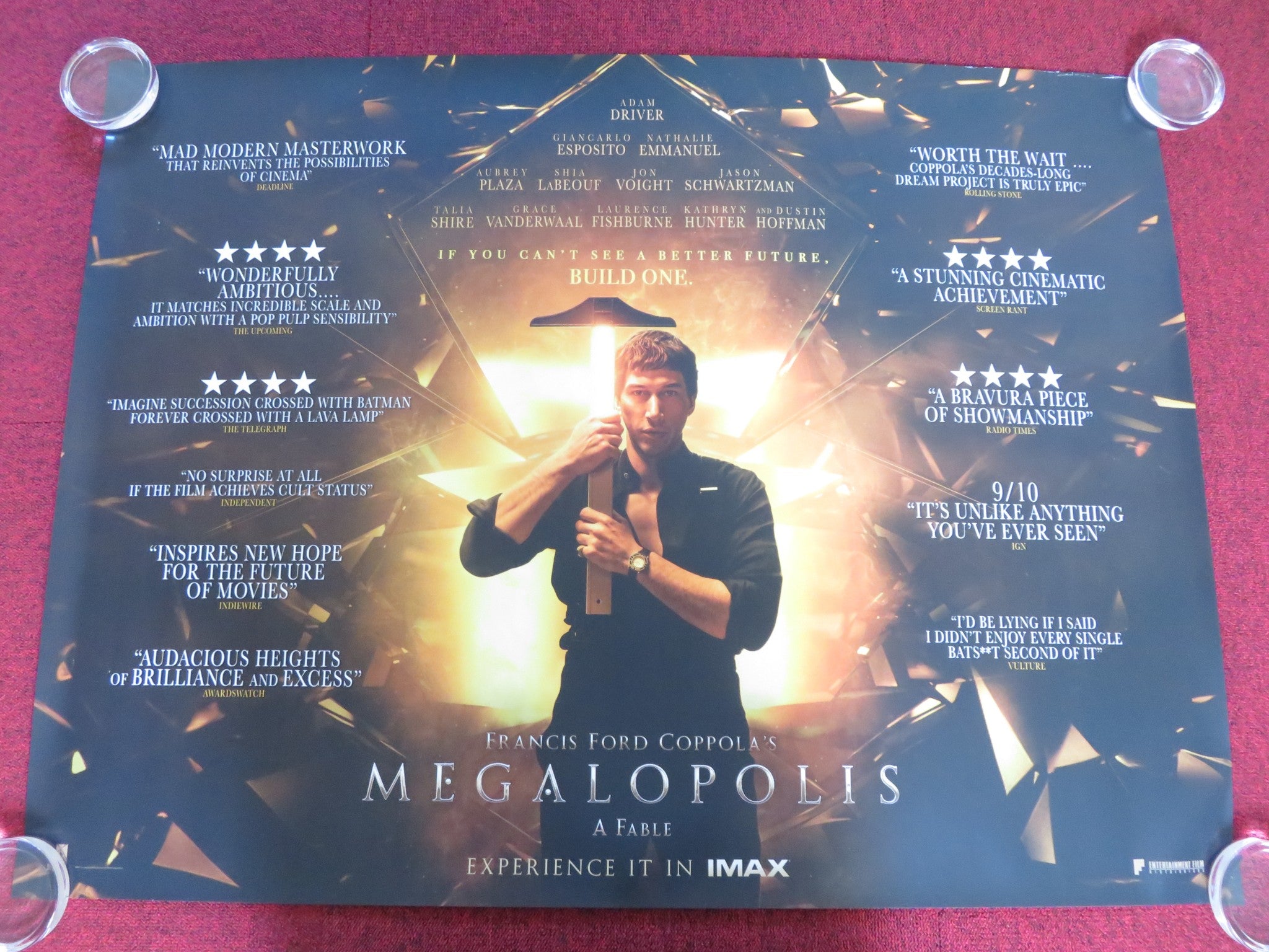 MEGALOPOLIS UK QUAD ROLLED POSTER ADAM DRIVER JON VOIGHT 2024 ...