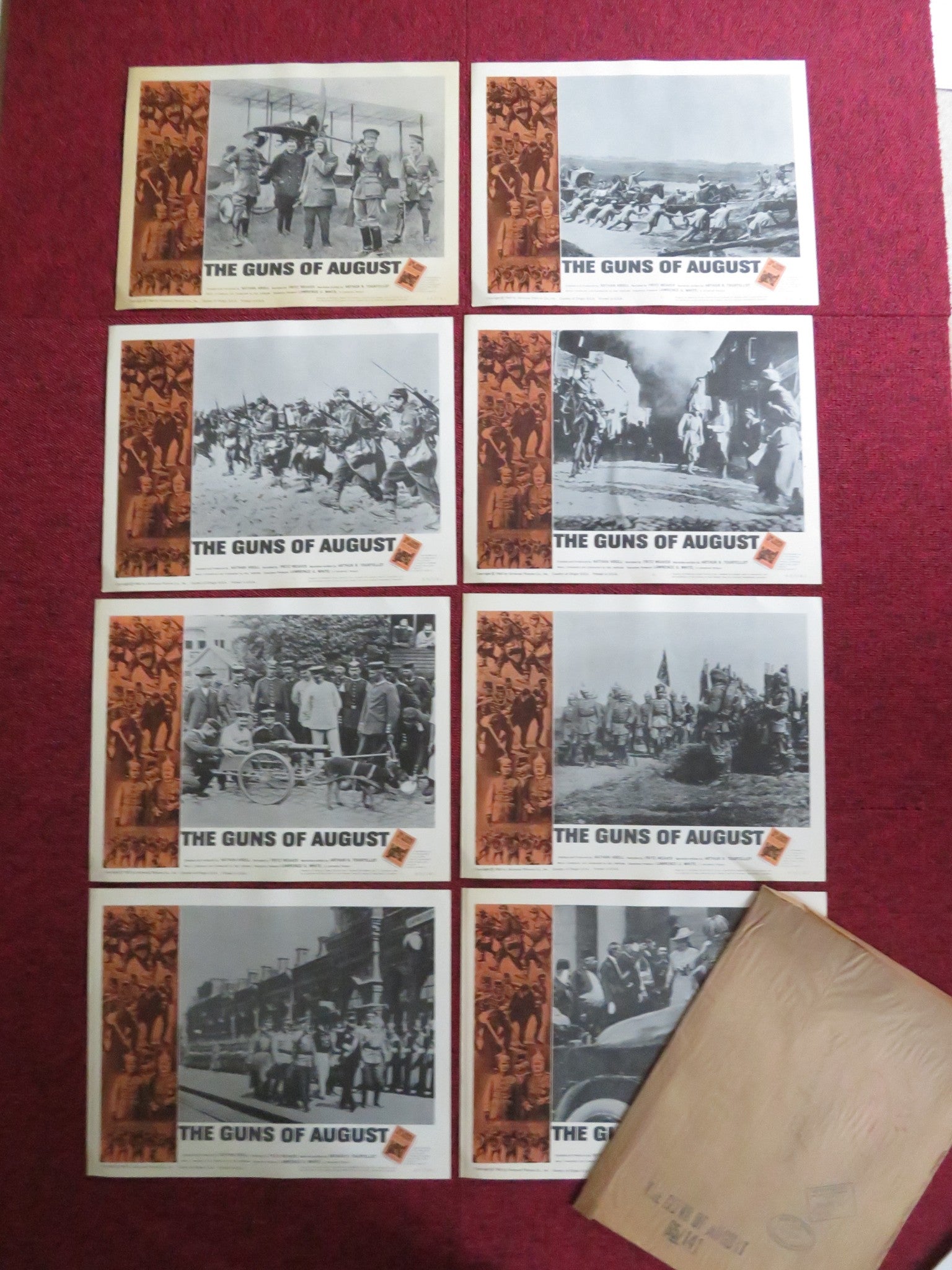 THE GUNS OF AUGUST US LOBBY CARD FULL SET FRITZ WEAVER WINSTON CHURCHI ...