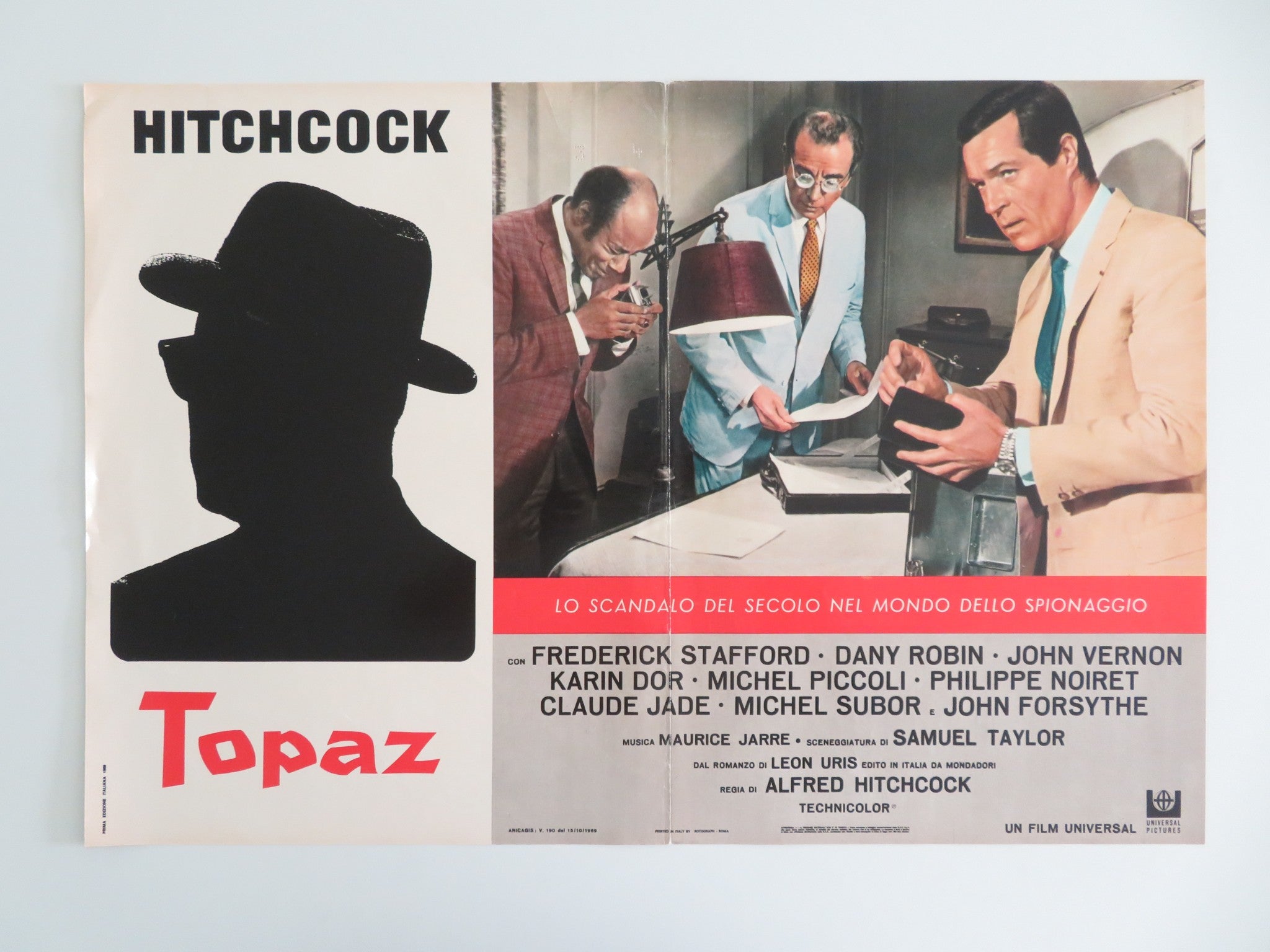 TOPAZ - C ITALIAN FOTOBUSTA POSTER FREDERICK STAFFORD DANY ROBIN 1969 ...