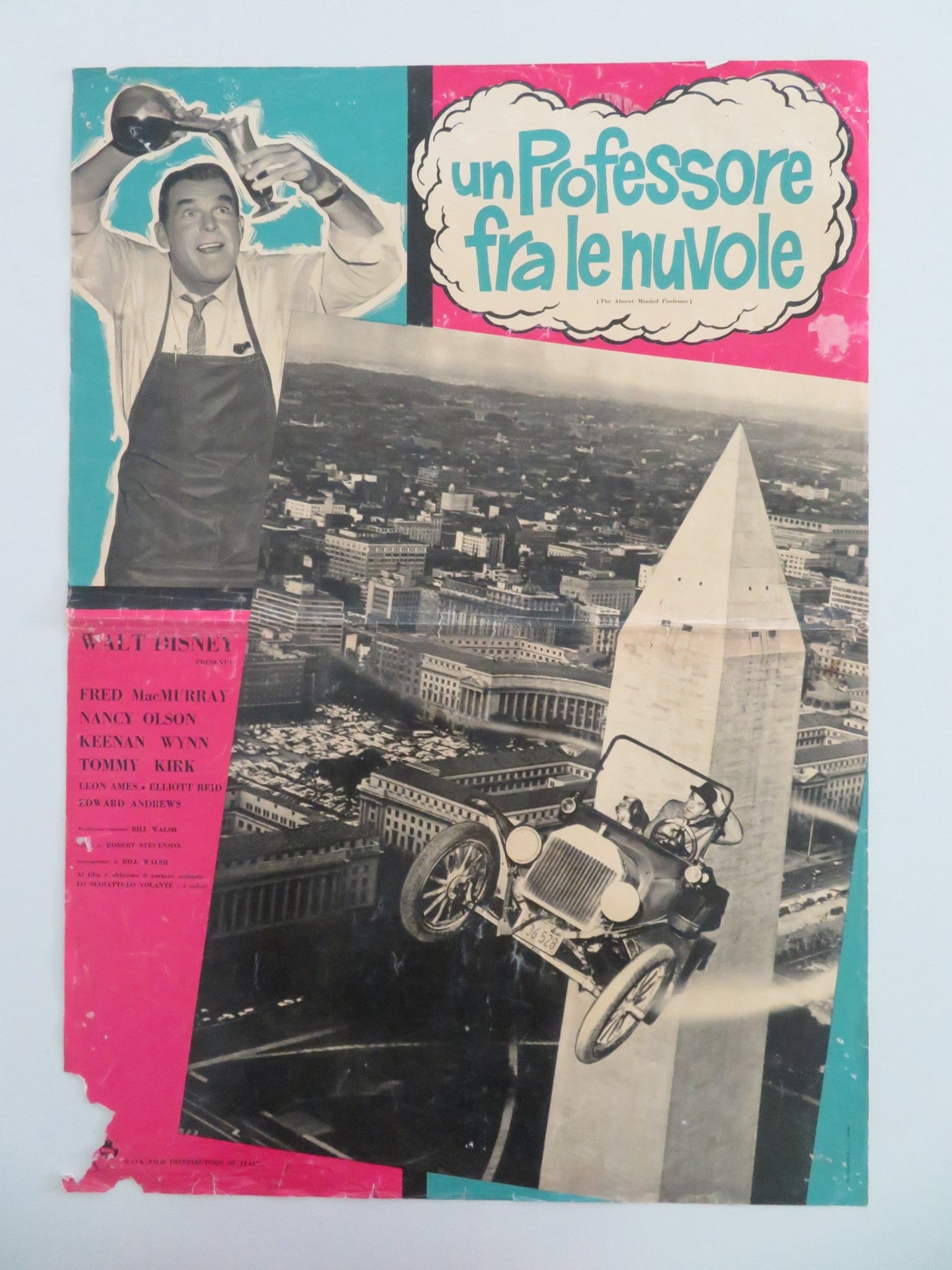 THE ABSENT MINDED PROFESSOR - B ITALIAN FOTOBUSTA POSTER DISNEY MACMUR ...