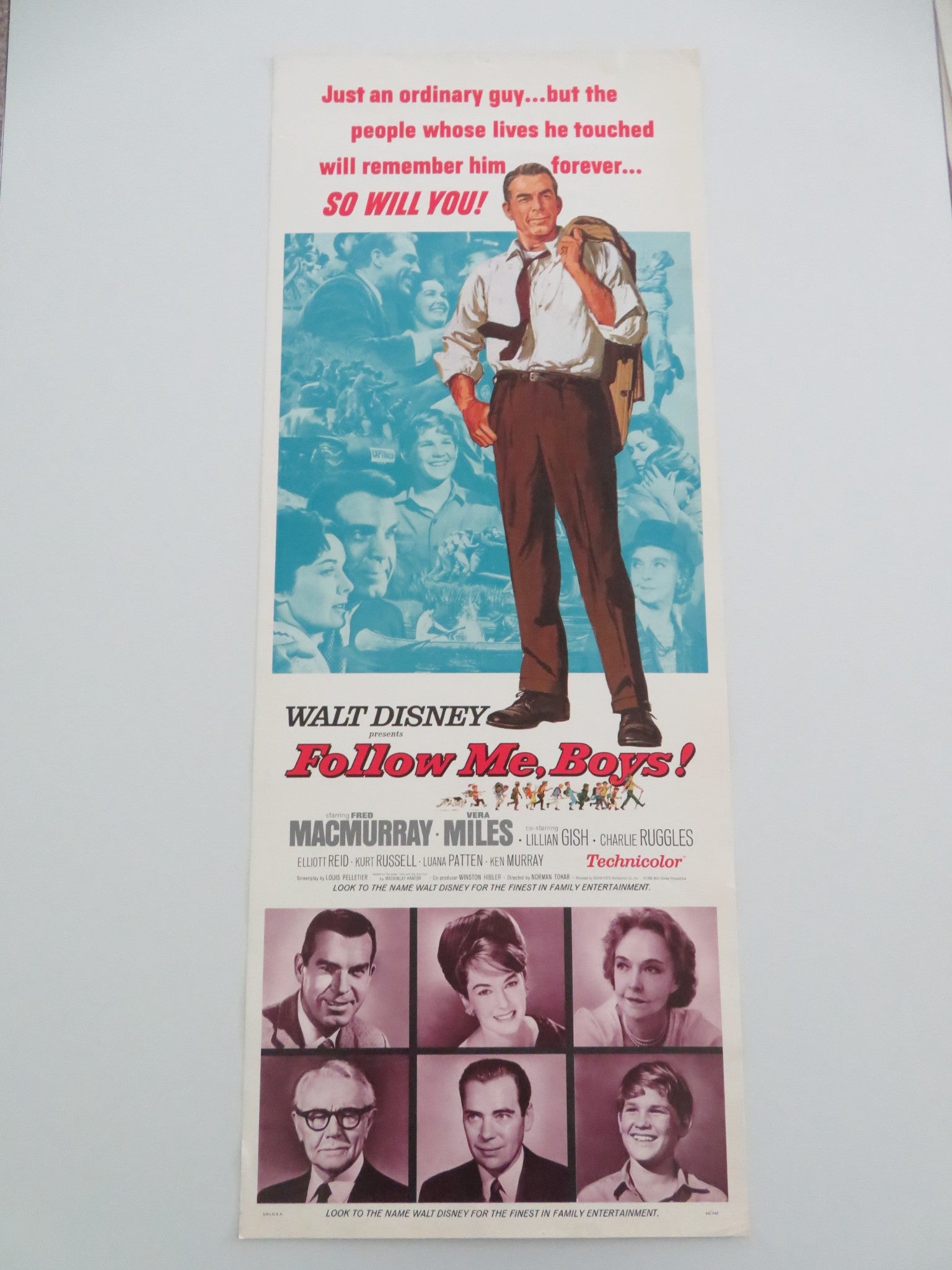 FOLLOW ME, BOYS! US INSERT POSTER DISNEY FRED MACMURRAY KURT RUSSELL 1 ...