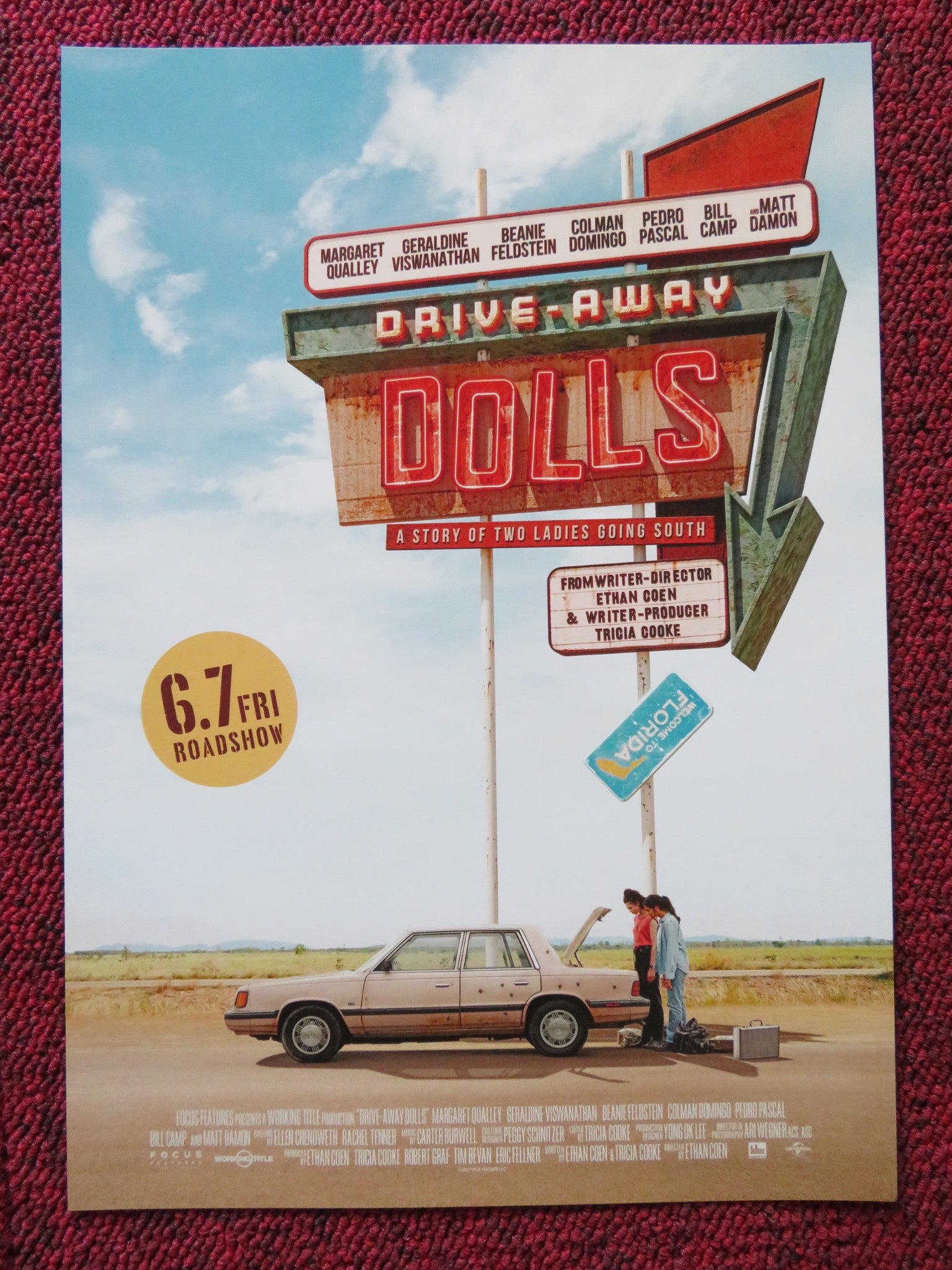 DRIVE-AWAY DOLLS JAPANESE CHIRASHI (B5) POSTER MARGARET QUALLEY 2024 ...