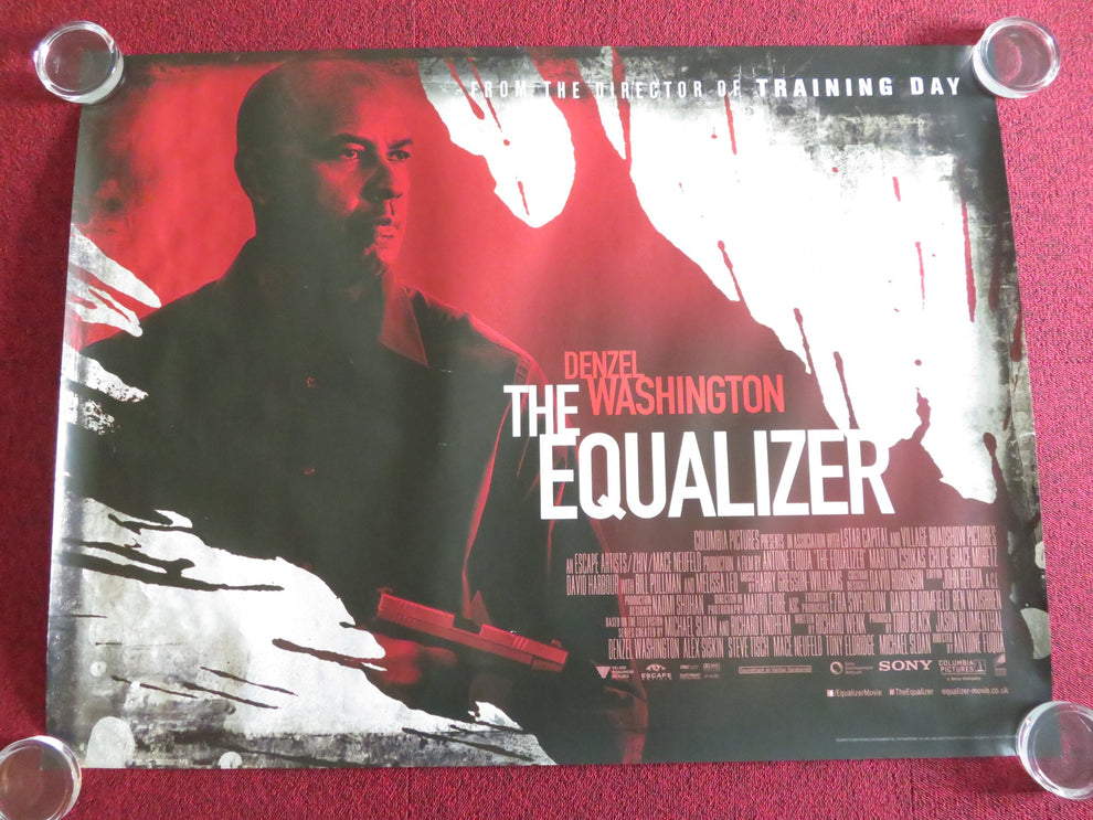 THE EQUALIZER UK QUAD ROLLED POSTER DENZEL WASHINGTON BILL PULLMAN 201 ...