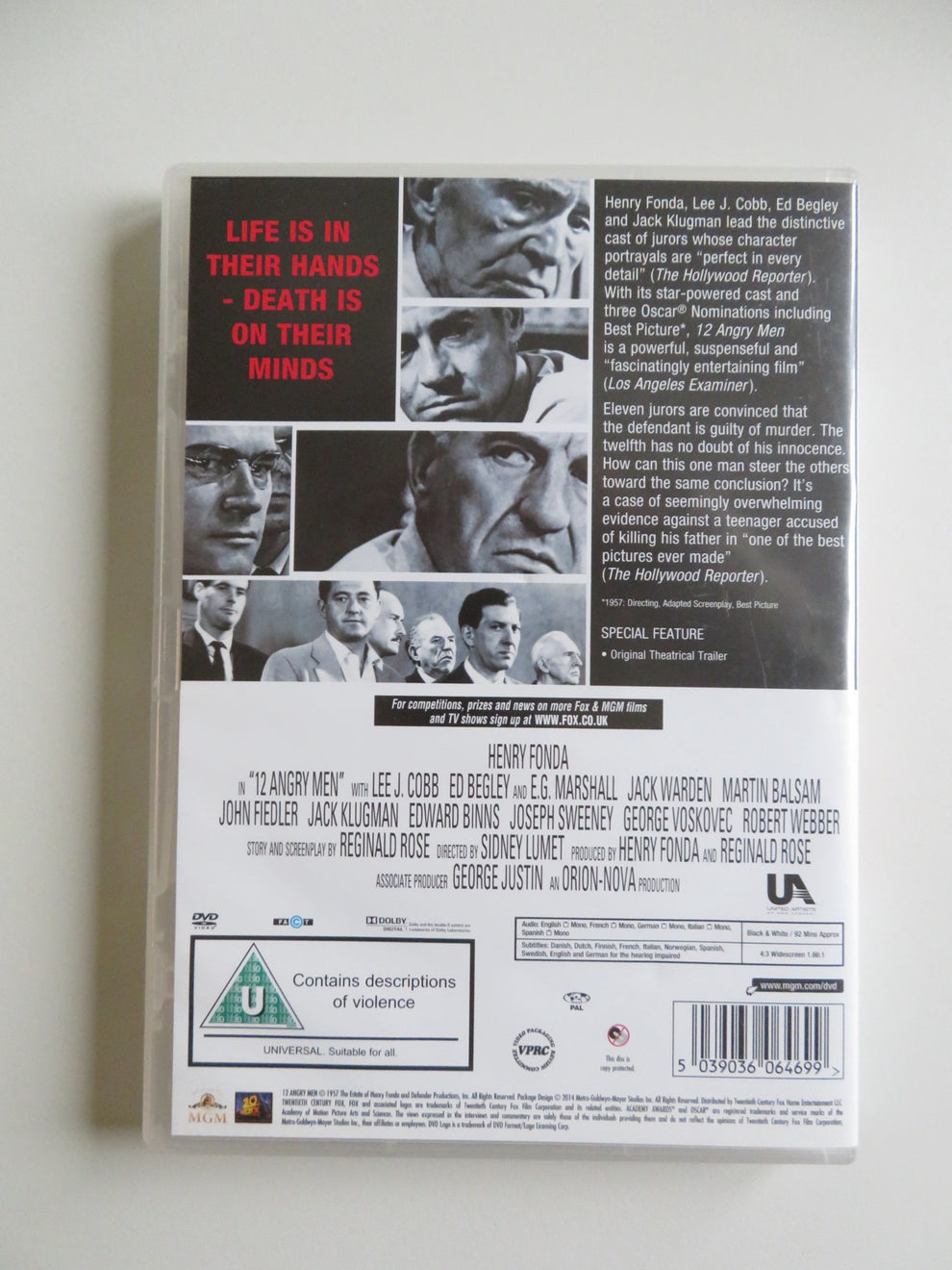 12 ANGRY MEN (DVD) HENRY FONDA LEE J. COBB 1957 REGION 2 – Rendezvous ...