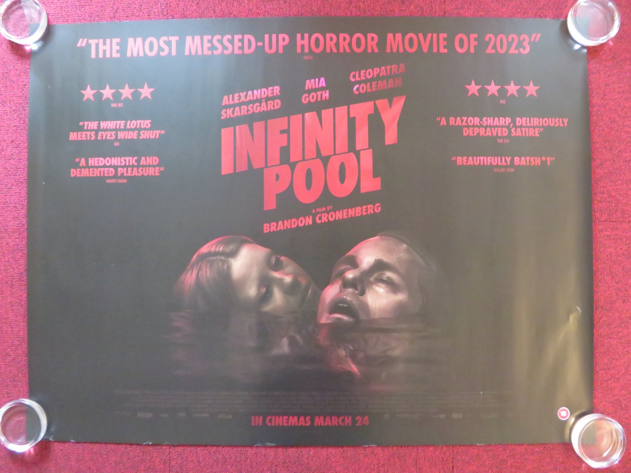 INFINITY POOL UK QUAD ROLLED POSTER MIA GOTH ALEXANDER SKARSGARD 2023 ...