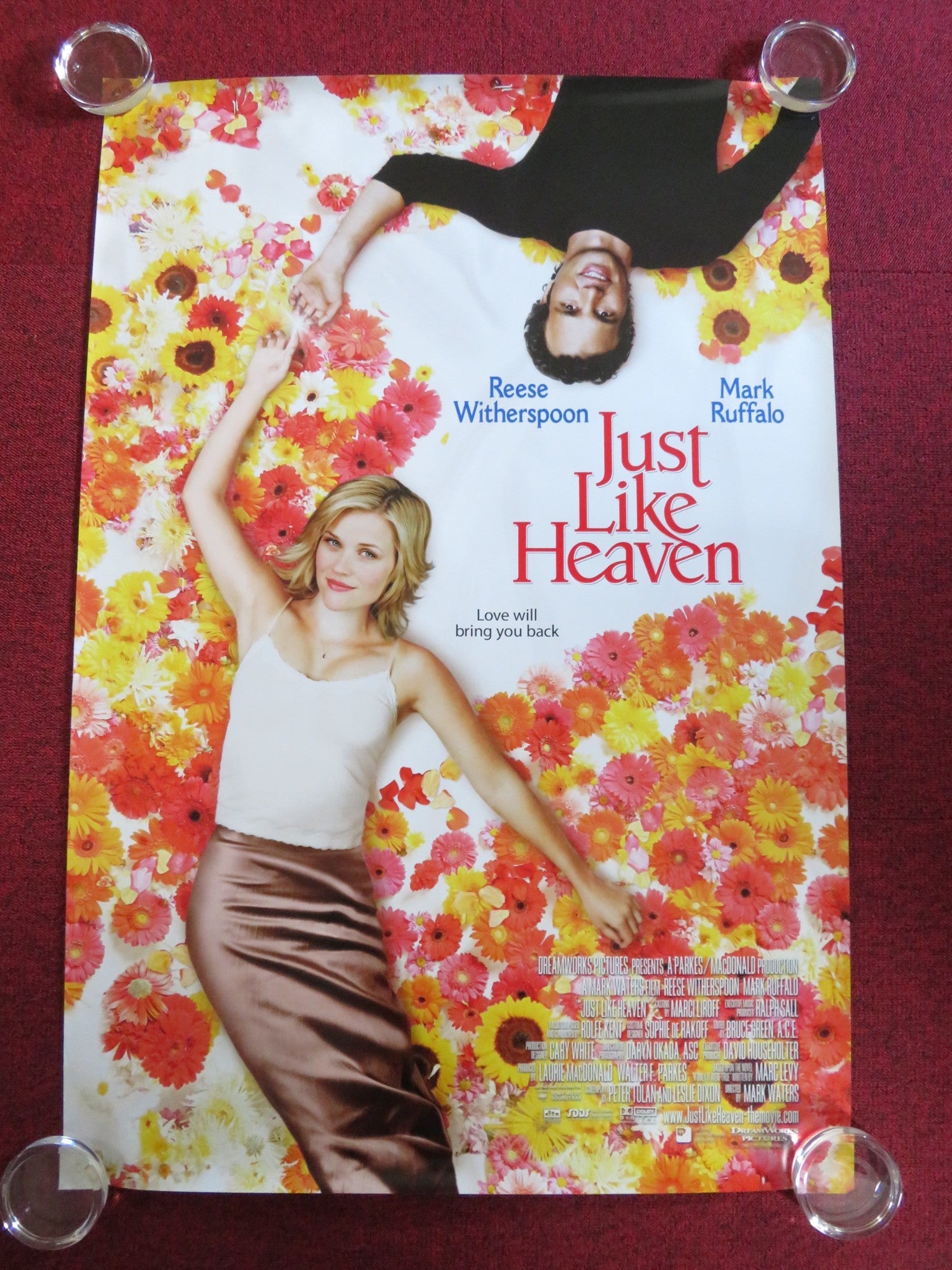 JUST LIKE HEAVEN US ONE SHEET ROLLED POSTER REESE WITHERSPOON MARK RUF ...