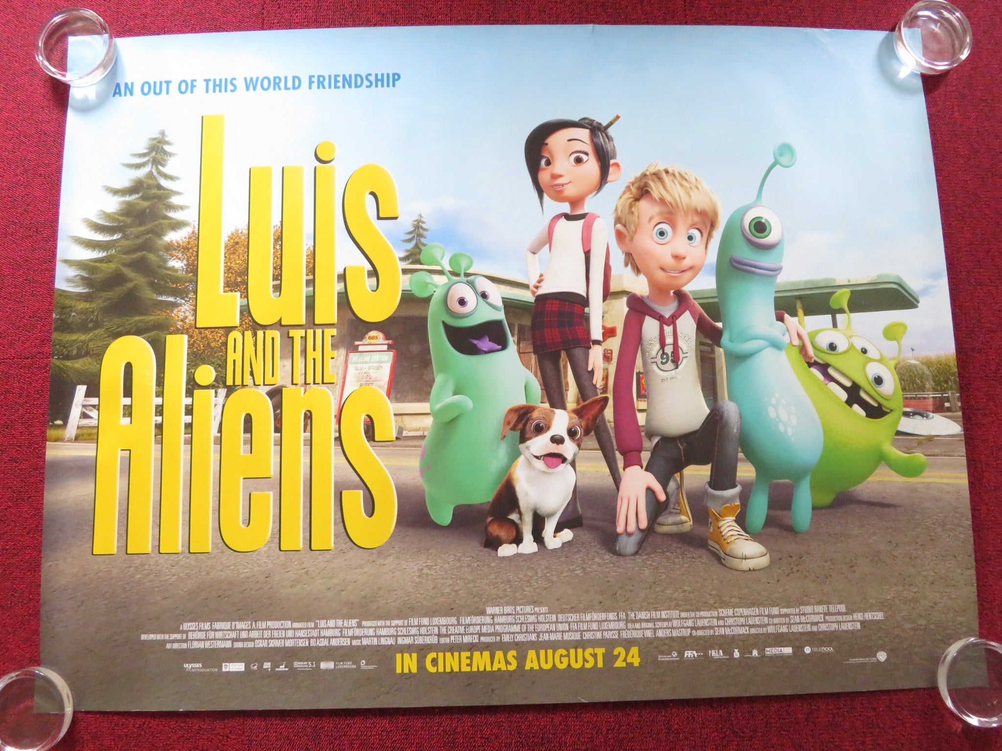 LUIS AND THE ALIENS UK QUAD ROLLED POSTER CALLUM MALONEY DERMOT MAGENN ...