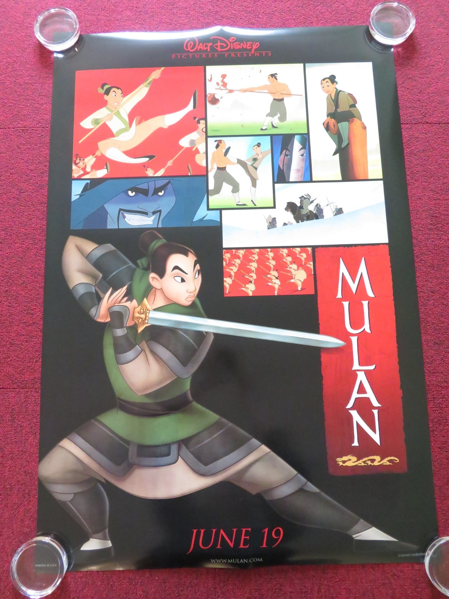 MULAN US ONE SHEET ROLLED POSTER DISNEY MIGUEL FERRER FREDA FOH SHEN 1 ...