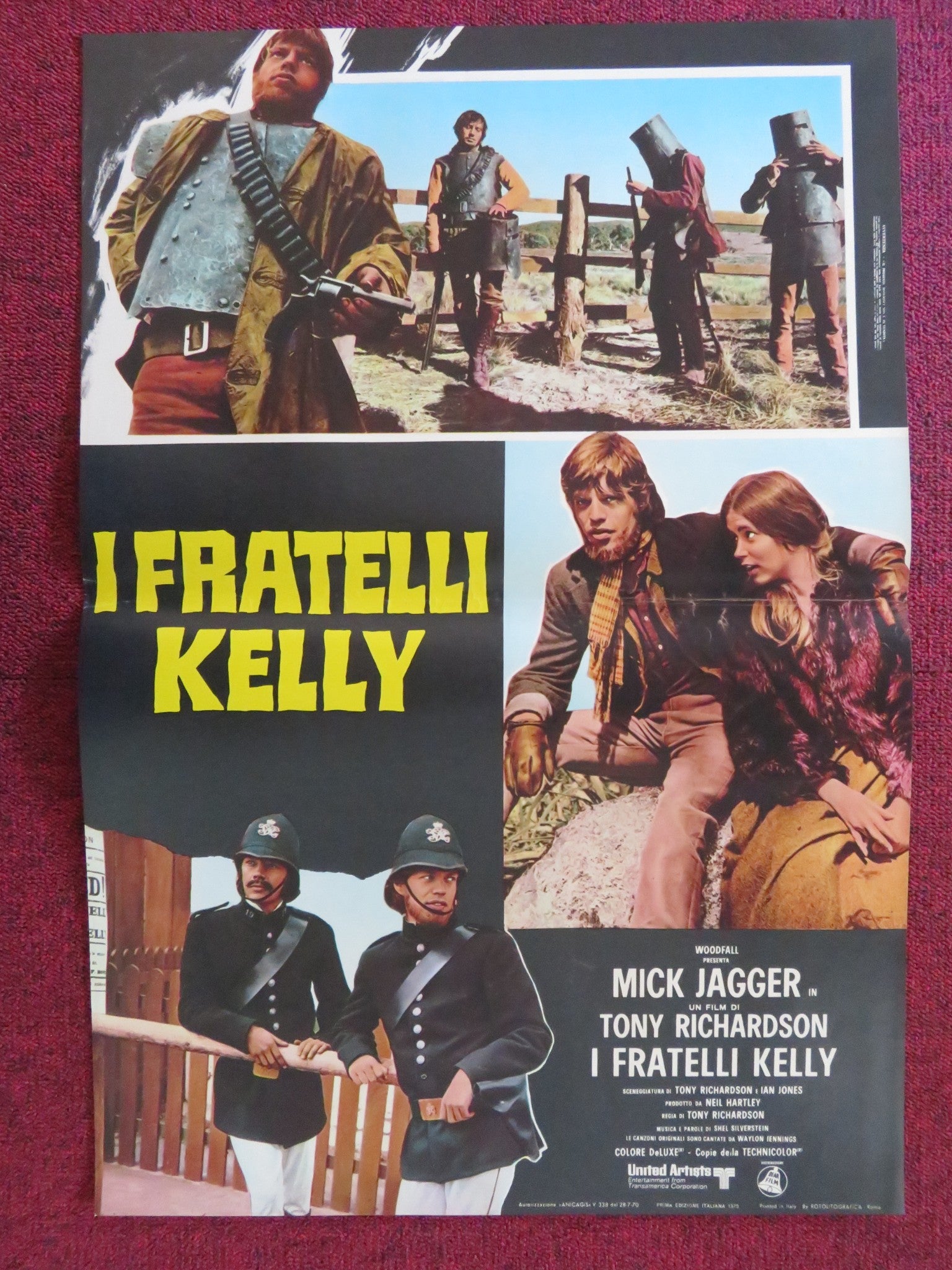 NED KELLY - B ITALIAN FOTOBUSTA POSTER MICK JAGGER CLARISSA KAYE-MASON ...