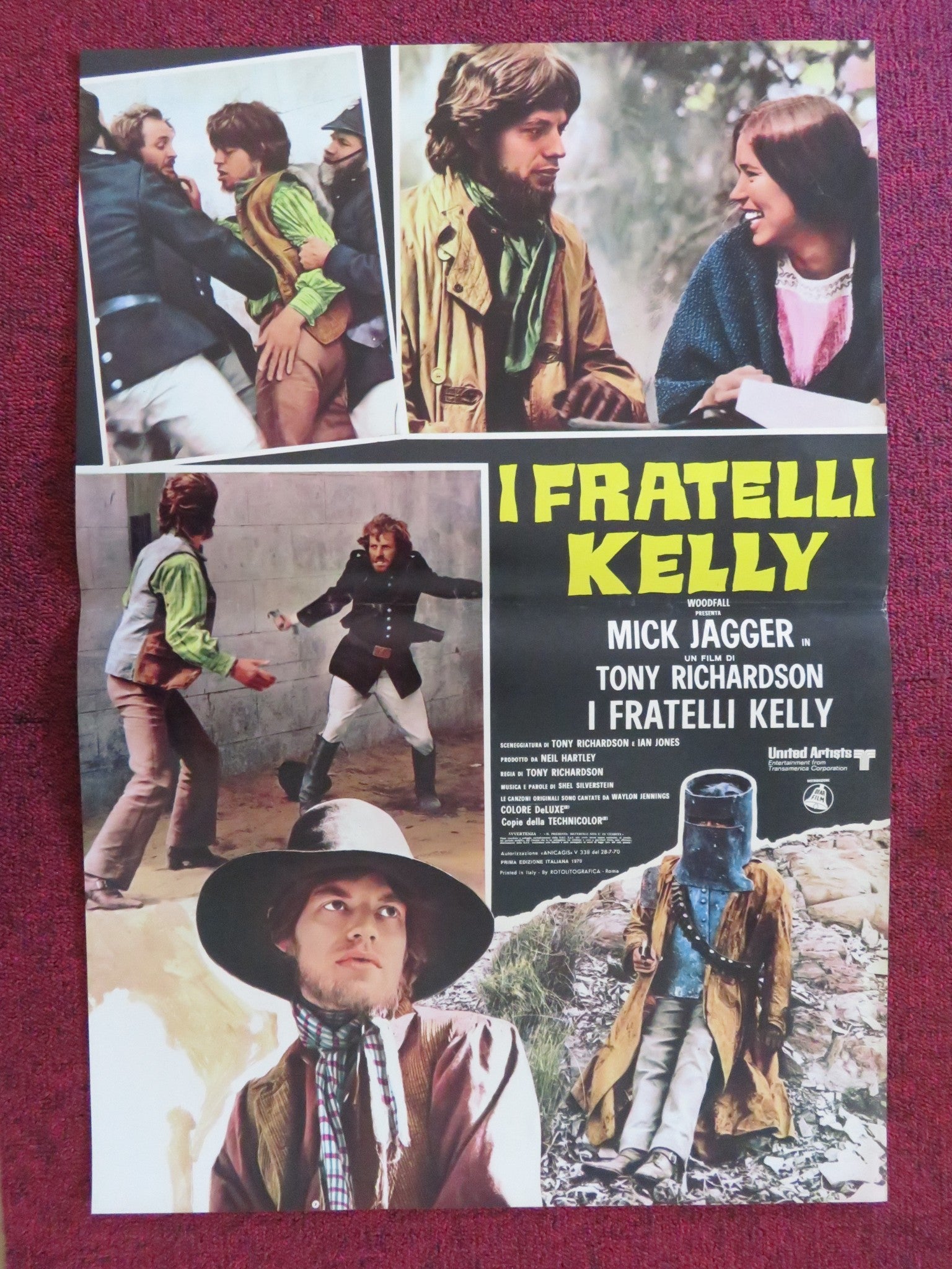 NED KELLY - C ITALIAN FOTOBUSTA POSTER MICK JAGGER CLARISSA KAYE-MASON ...