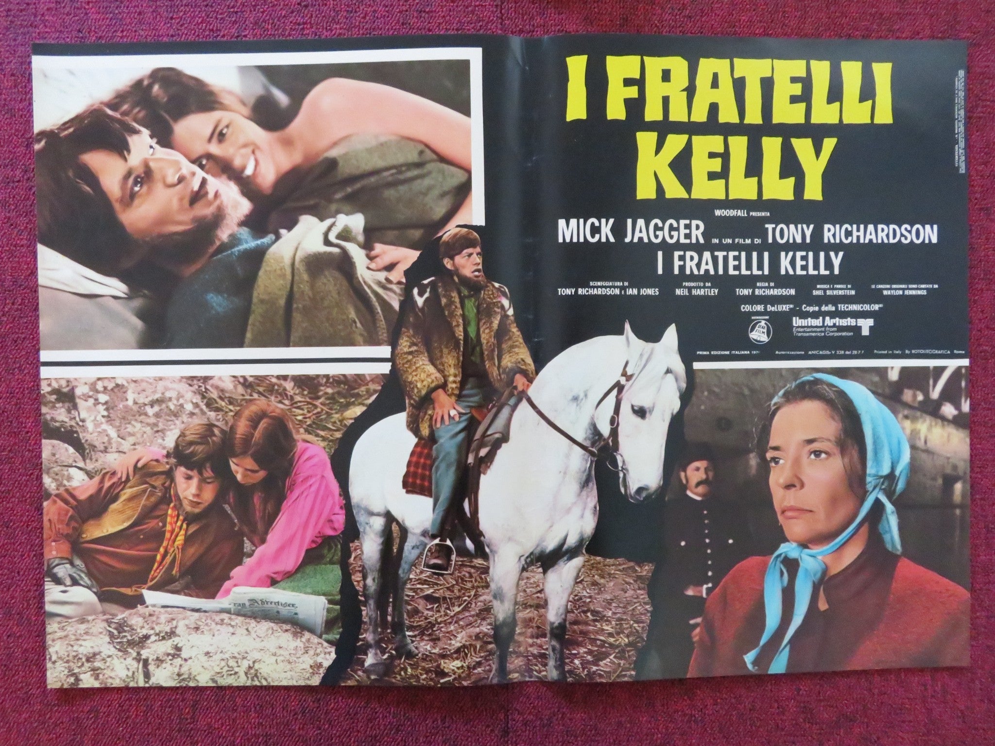 NED KELLY - F ITALIAN FOTOBUSTA POSTER MICK JAGGER CLARISSA KAYE-MASON ...