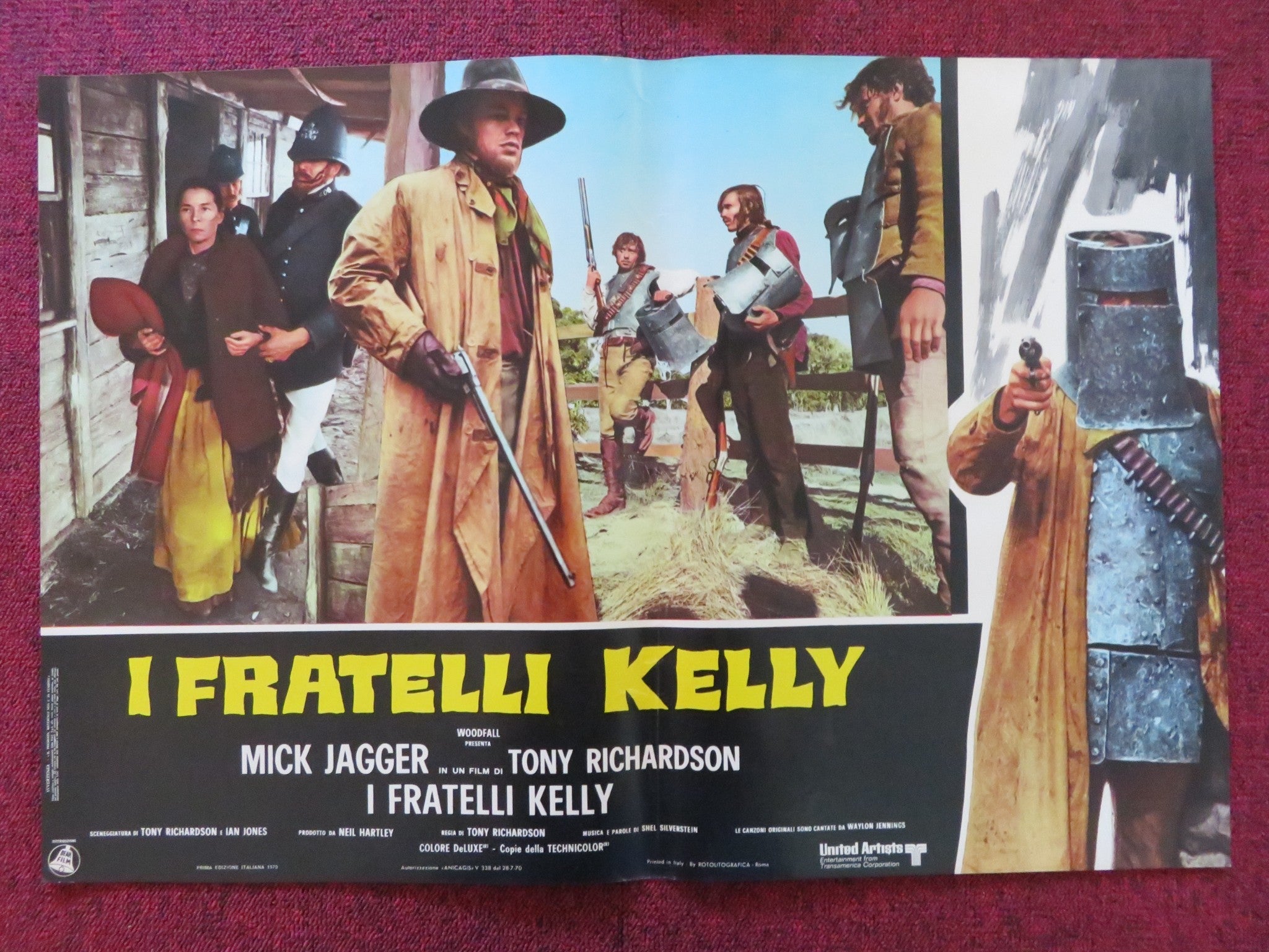 NED KELLY - G ITALIAN FOTOBUSTA POSTER MICK JAGGER CLARISSA KAYE-MASON ...