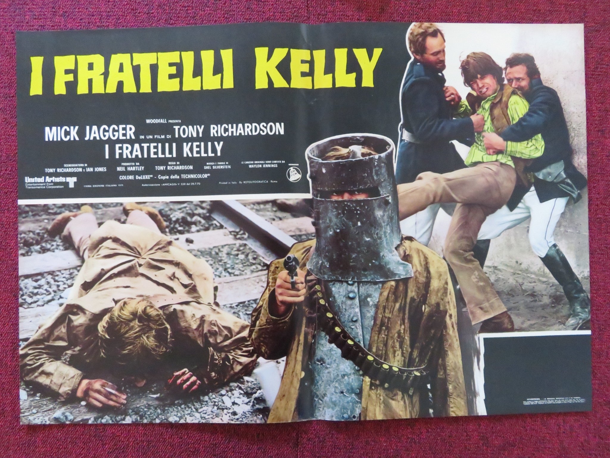 NED KELLY - H ITALIAN FOTOBUSTA POSTER MICK JAGGER CLARISSA KAYE-MASON ...