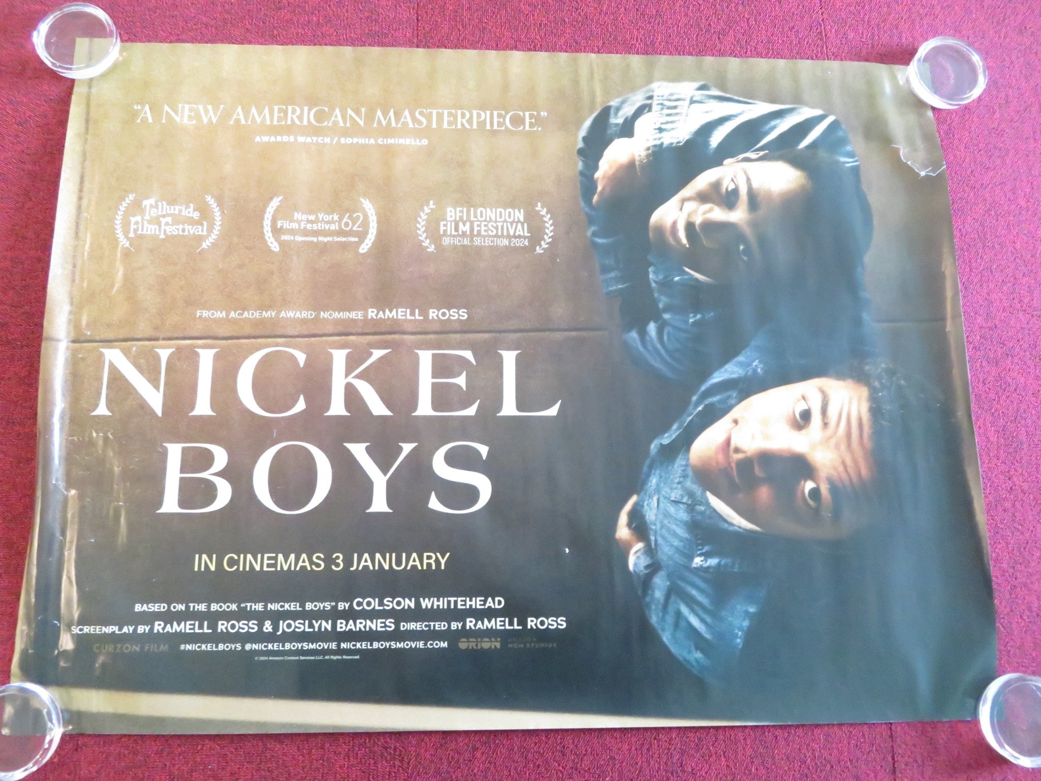 NICKEL BOYS UK QUAD ROLLED POSTER ETHAN COLE SHARP SAM MALONE 2024 ...