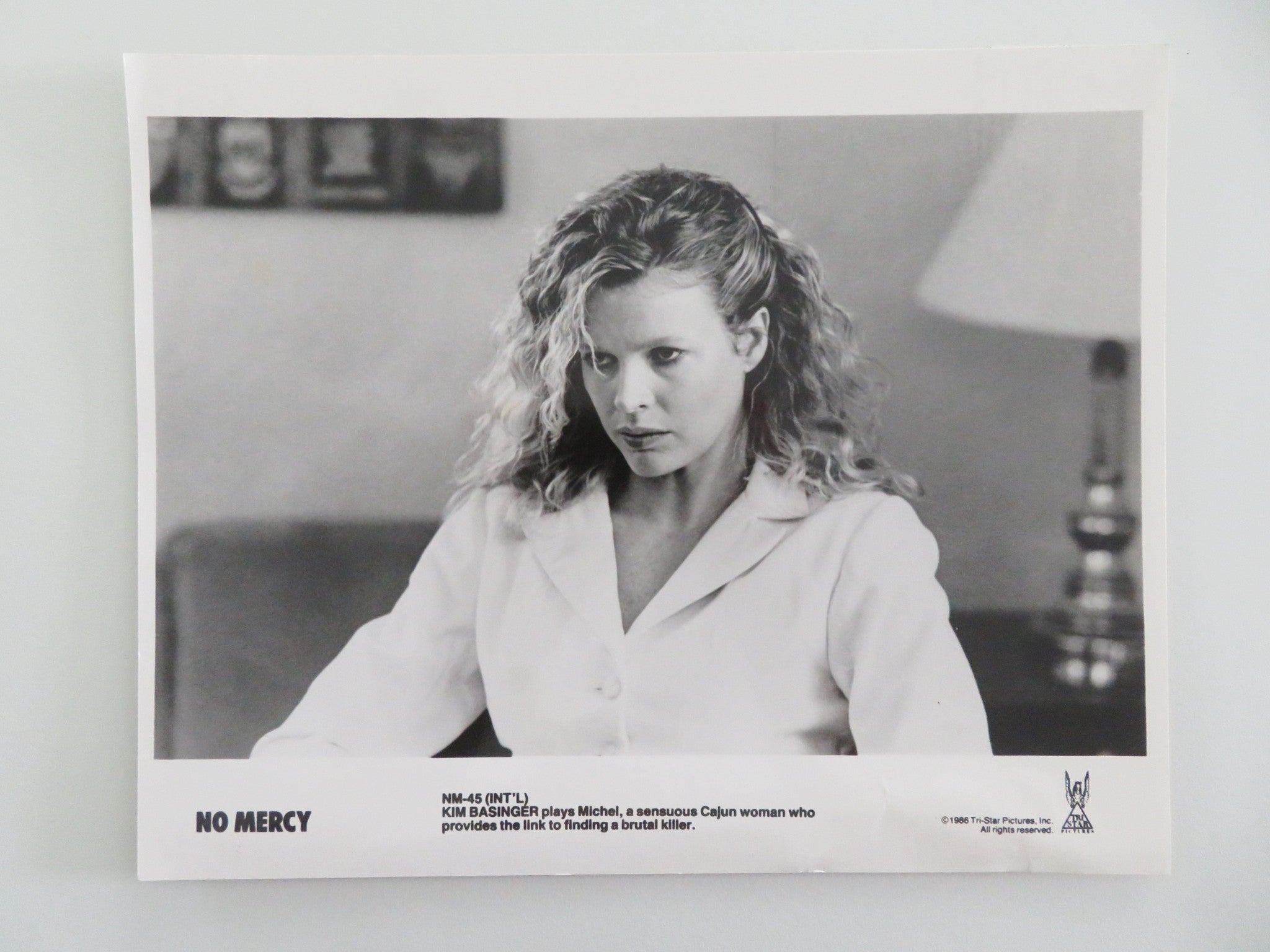 NO MERCY MOVIE STILL PHOTO KIM BASINGER RICHARD GERE 1986 – Rendezvous ...