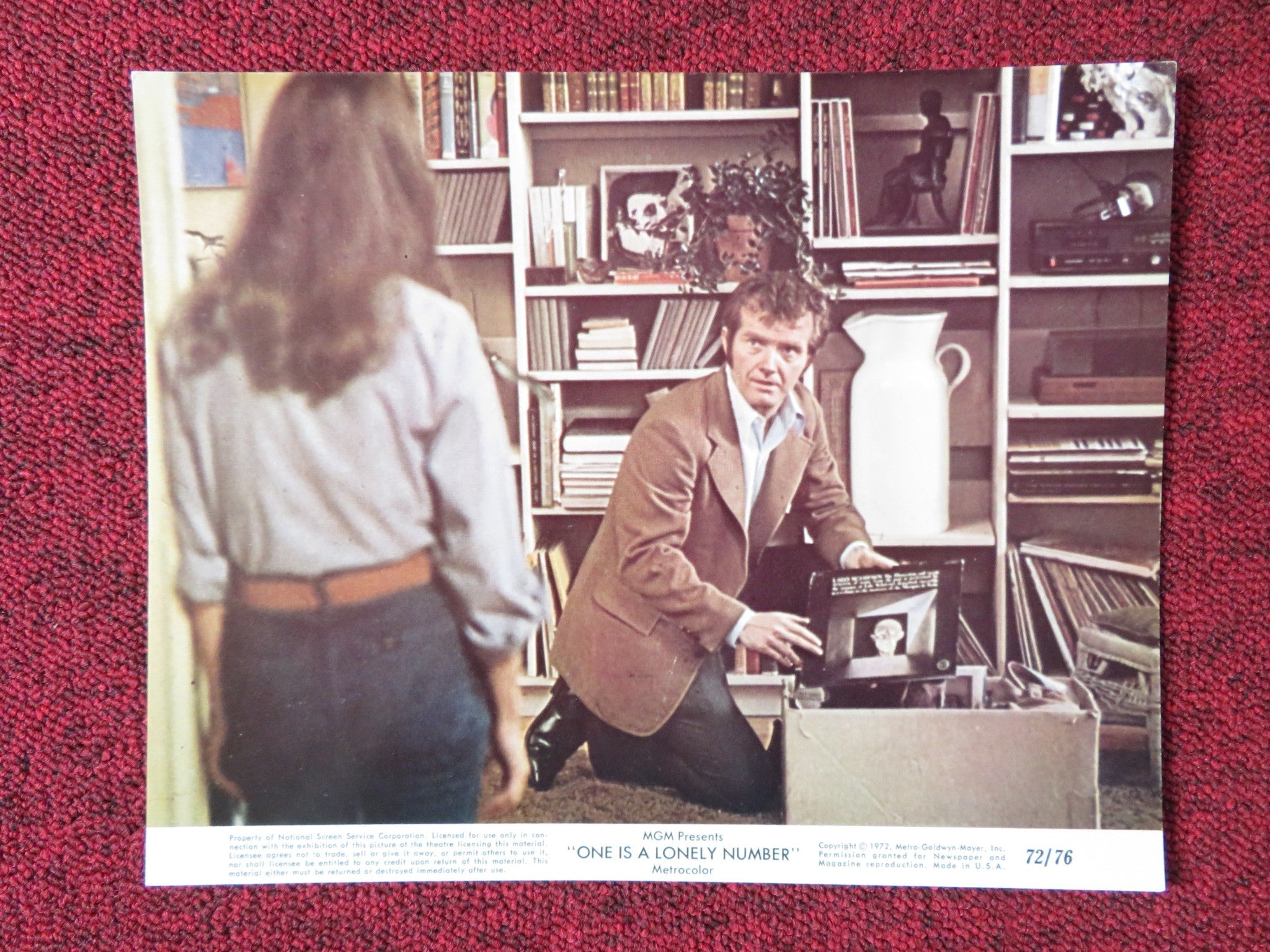 ONE IS A LONELY NUMBER LOBBY CARD TRISH VAN DEVERE MONTE MARKHAM 1972 ...