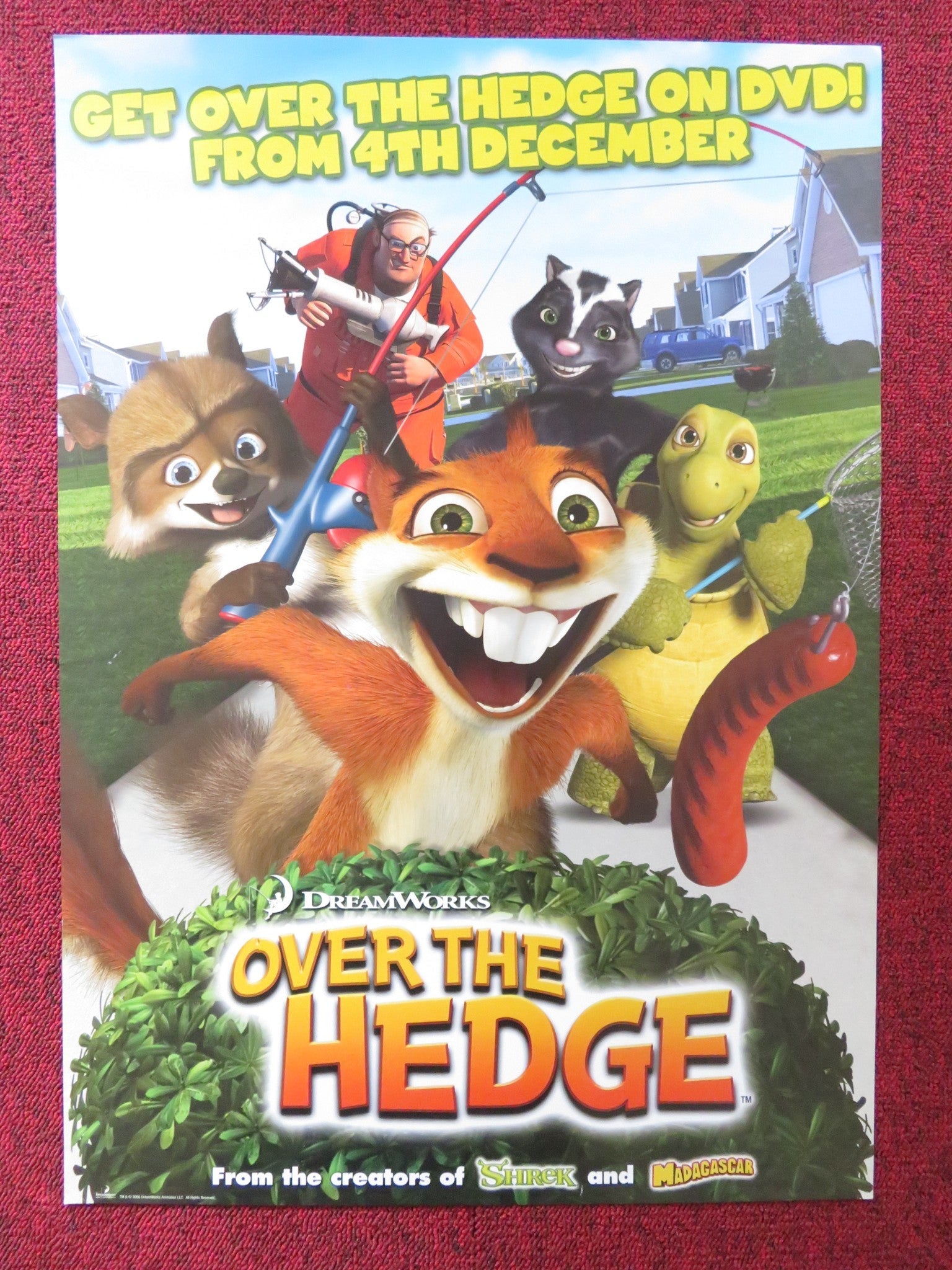OVER THE HEDGE DVD POSTER BRUCE WILLIS STEVE CARELL 2006 – Rendezvous ...