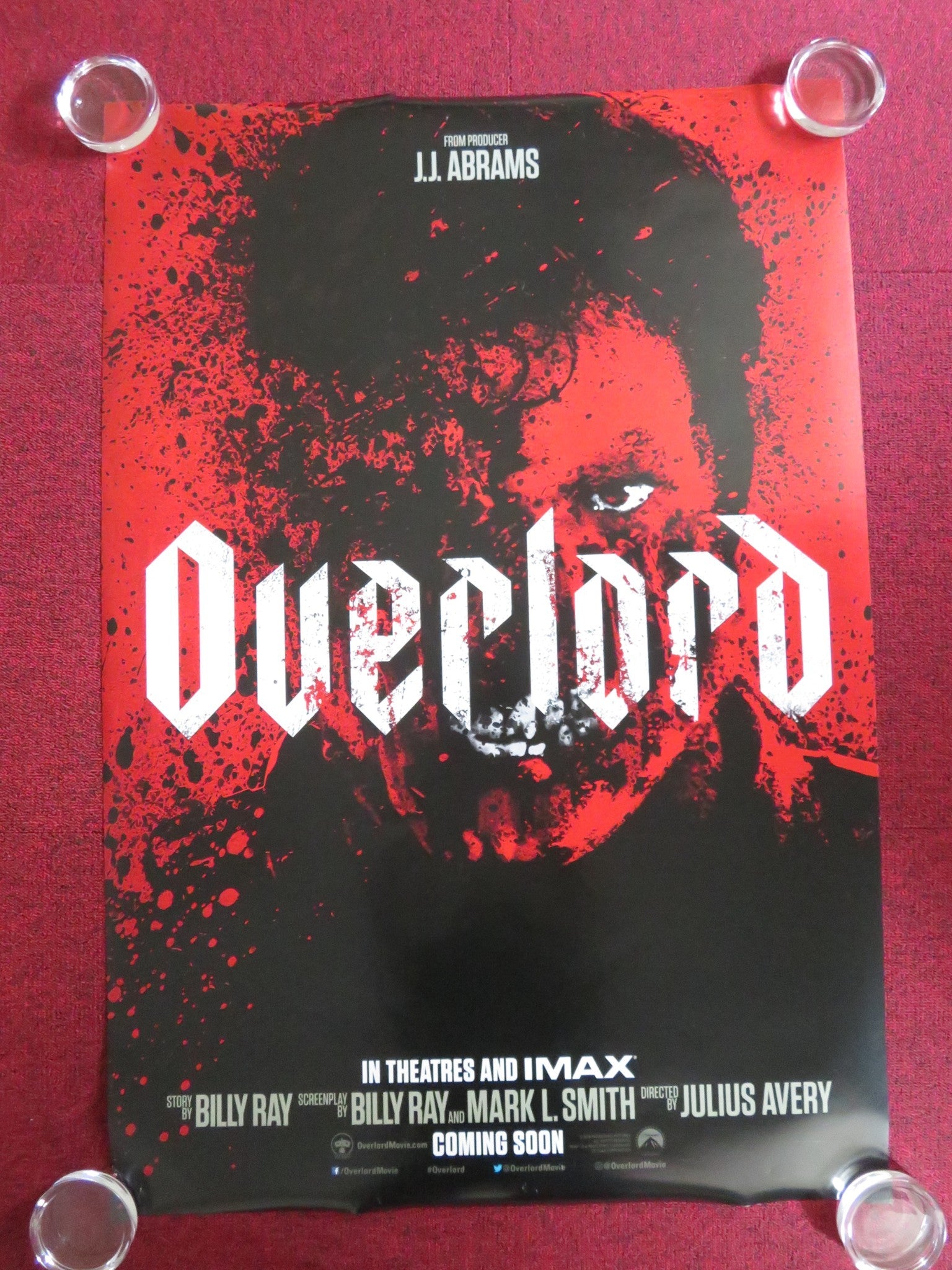 OVERLORD US ONE SHEET ROLLED POSTER JOVAN ADEPO WYATT RUSSELL 2018 ...