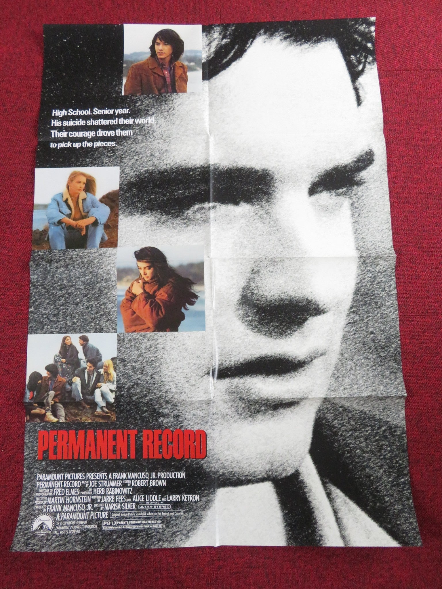 PERMANENT RECORD FOLDED US ONE SHEET POSTER KEANU REEVES ALAN BOYCE 19 ...