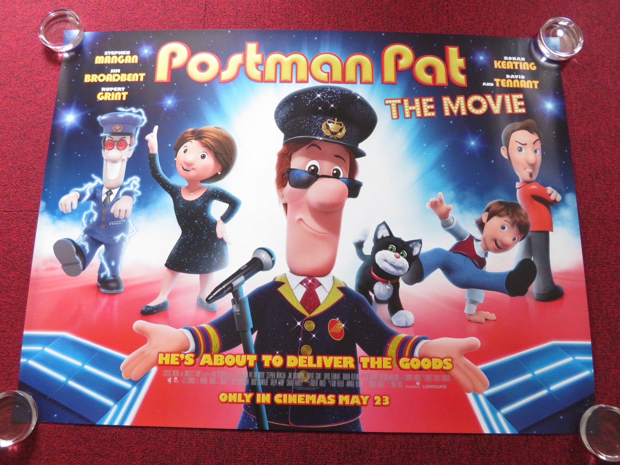 POSTMAN PAT: THE MOVIE UK QUAD ROLLED POSTER STEPHEN MANGAN DAVID TENN ...