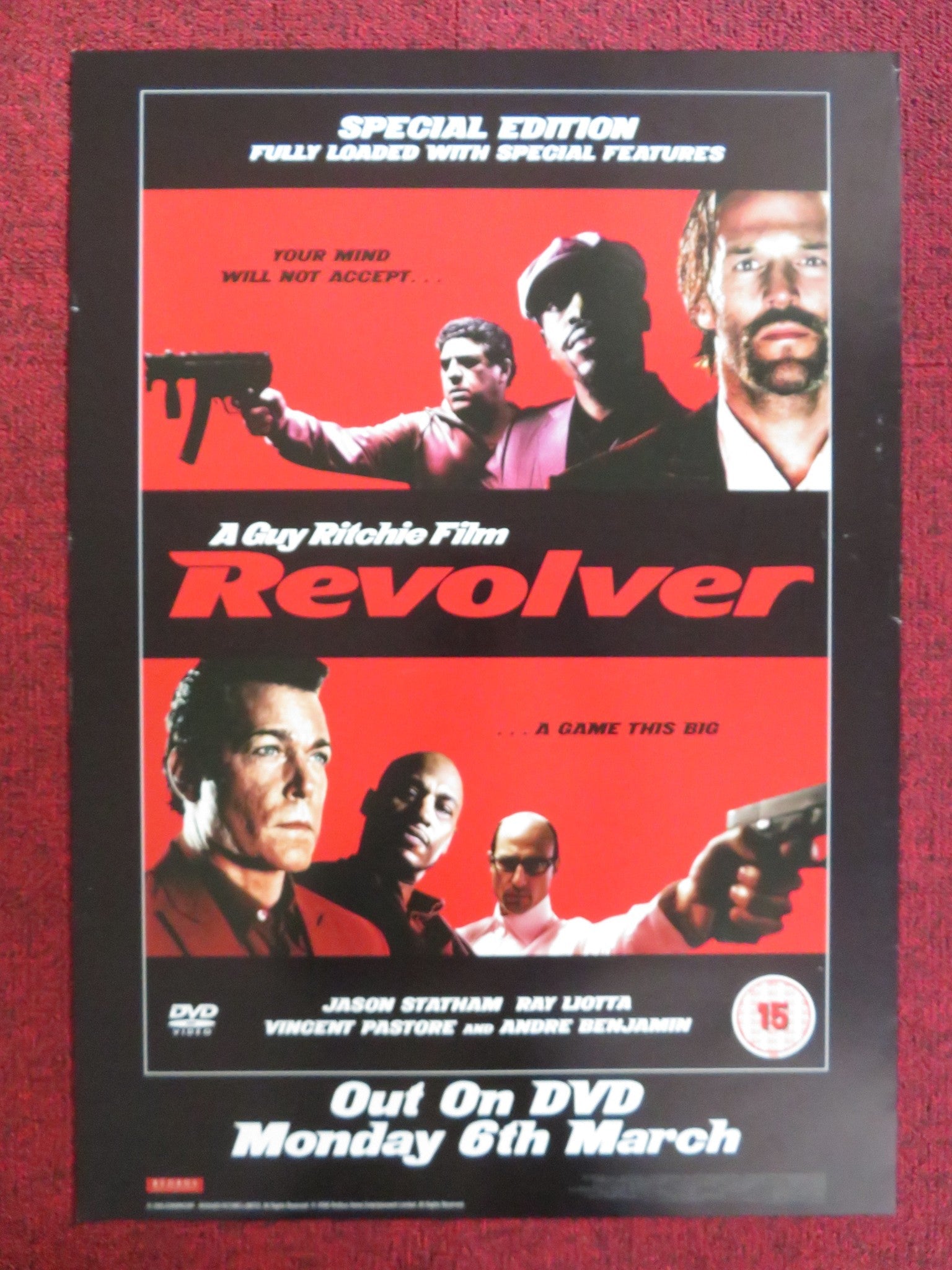 REVOLVER DVD POSTER JASON STATHAM RAY LIOTTA 2005 – Rendezvous Cinema