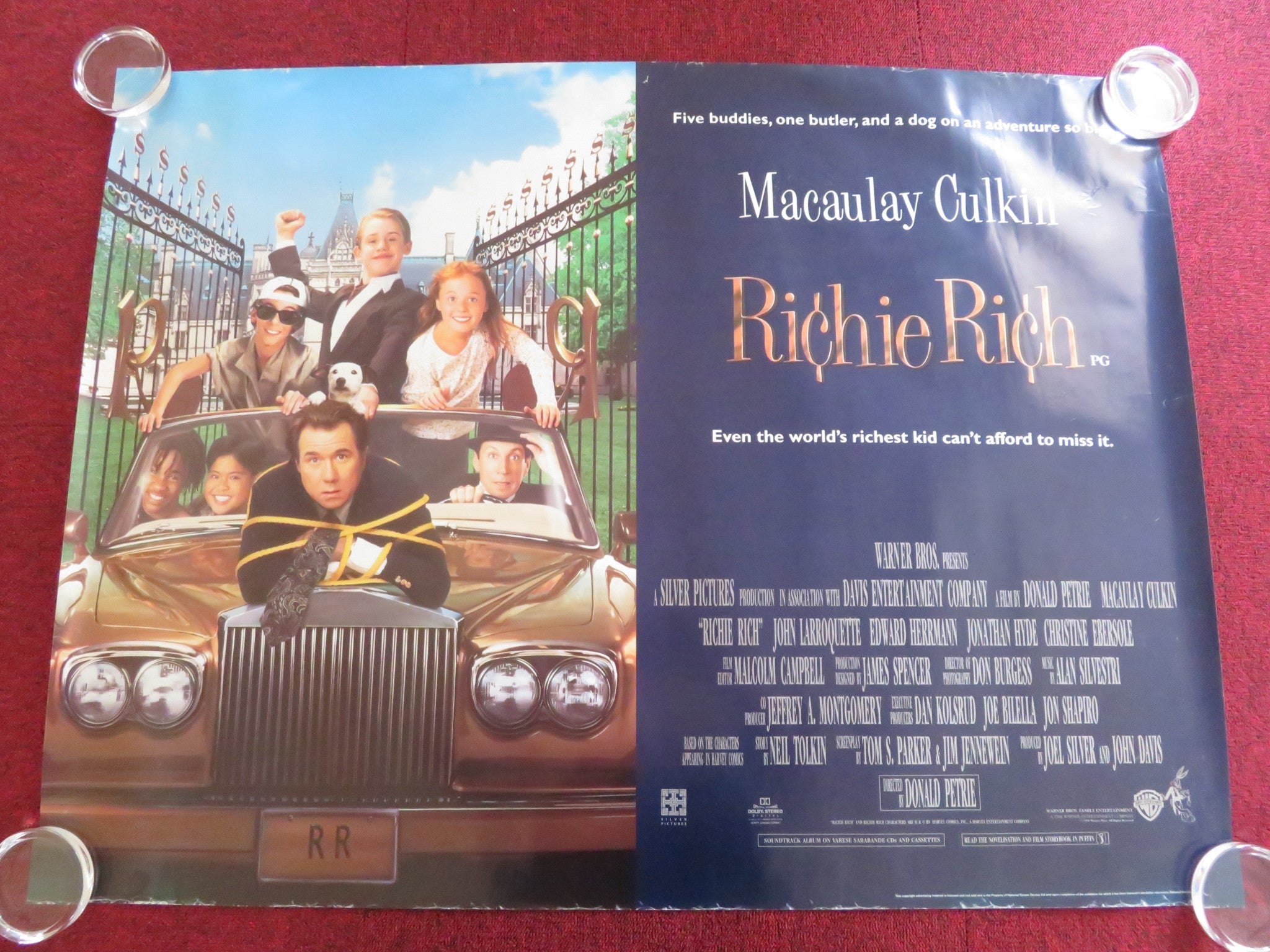 RICHIE RICH UK QUAD ROLLED POSTER MACAULAY CULKIN JOHN LARROQUETTE 199 ...