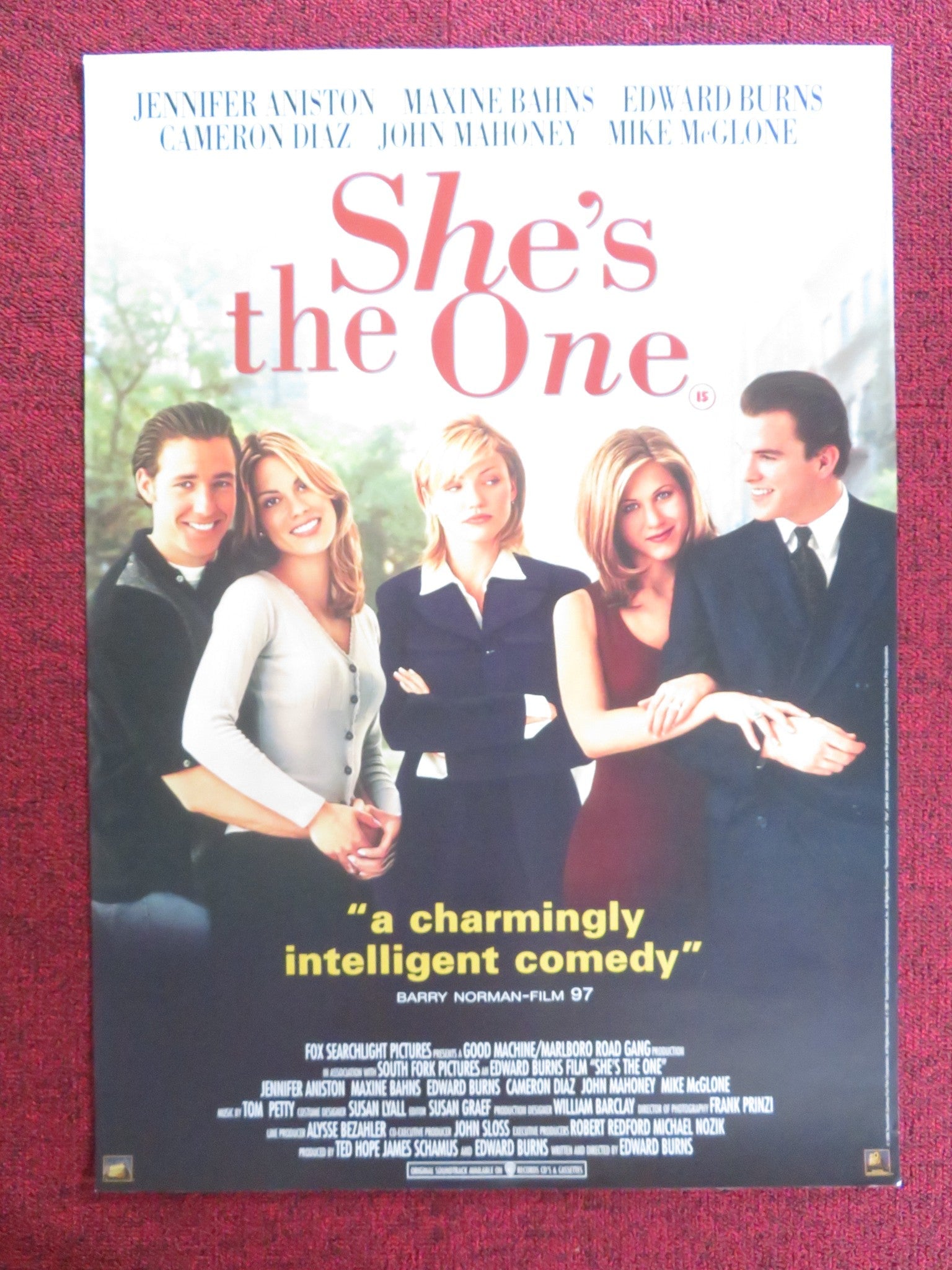 SHE'S THE ONE VHS VIDEO POSTER JENNIFER ANISTON CAMERON DIAZ 1996 ...