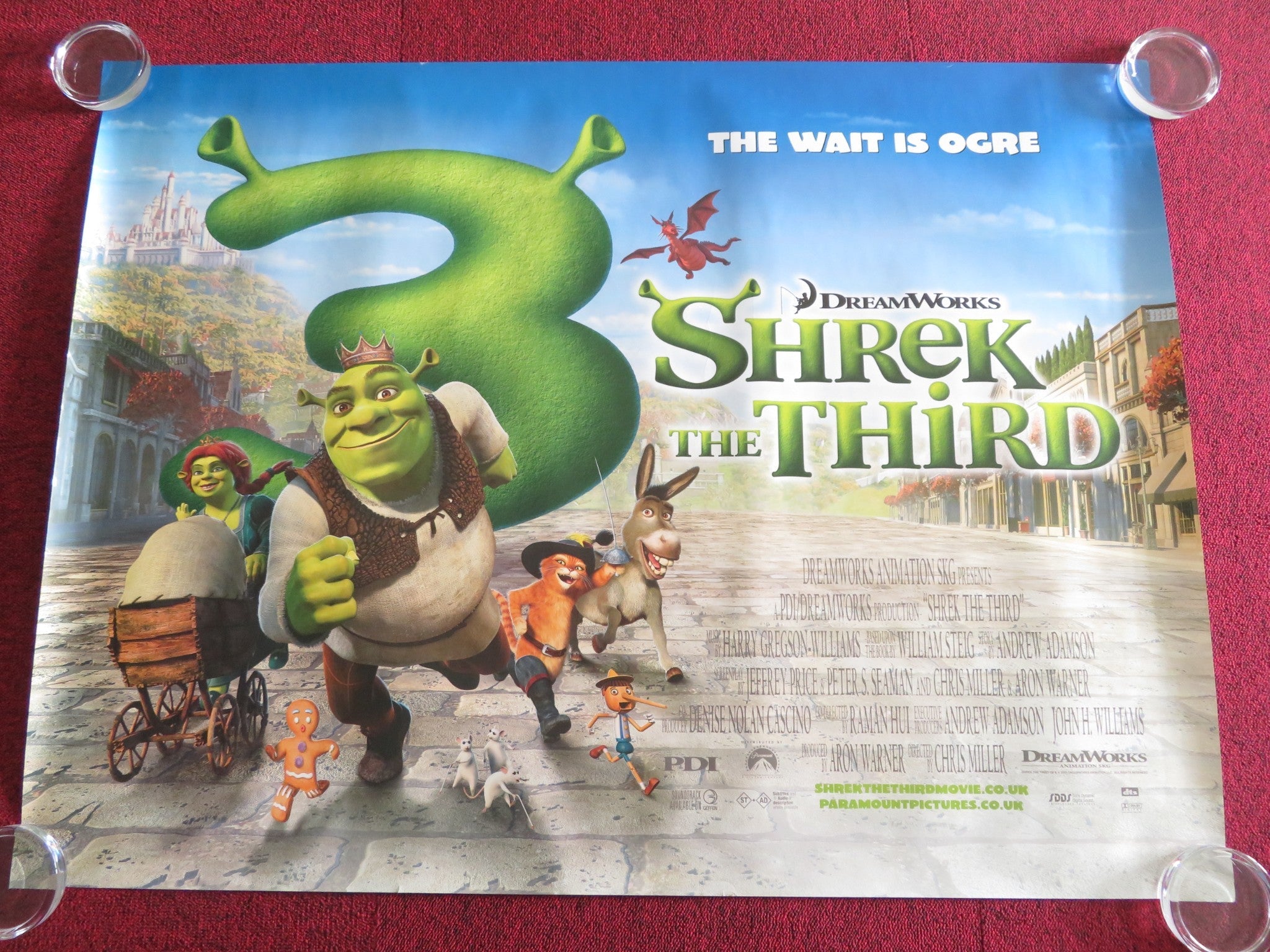 SHREK THE THIRD - B UK QUAD ROLLED POSTER MIKE MYERS EDDIE MURPHY 2007 ...