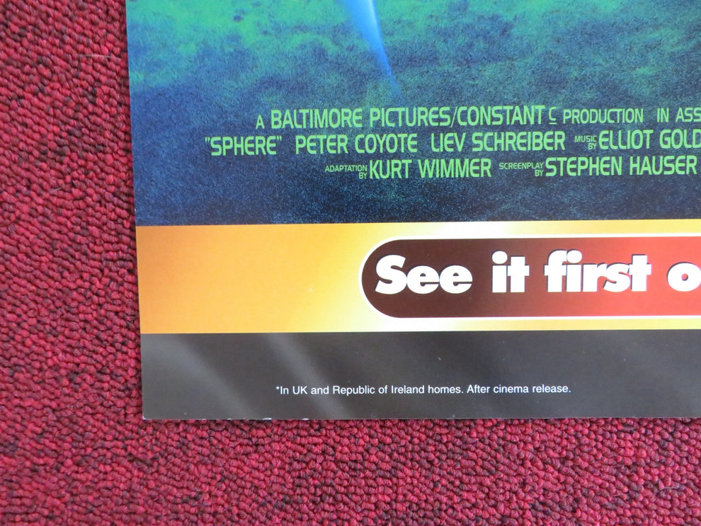 SPHERE VHS VIDEO POSTER DUSTIN HOFFMAN SHARON STONE 1998 – Rendezvous ...
