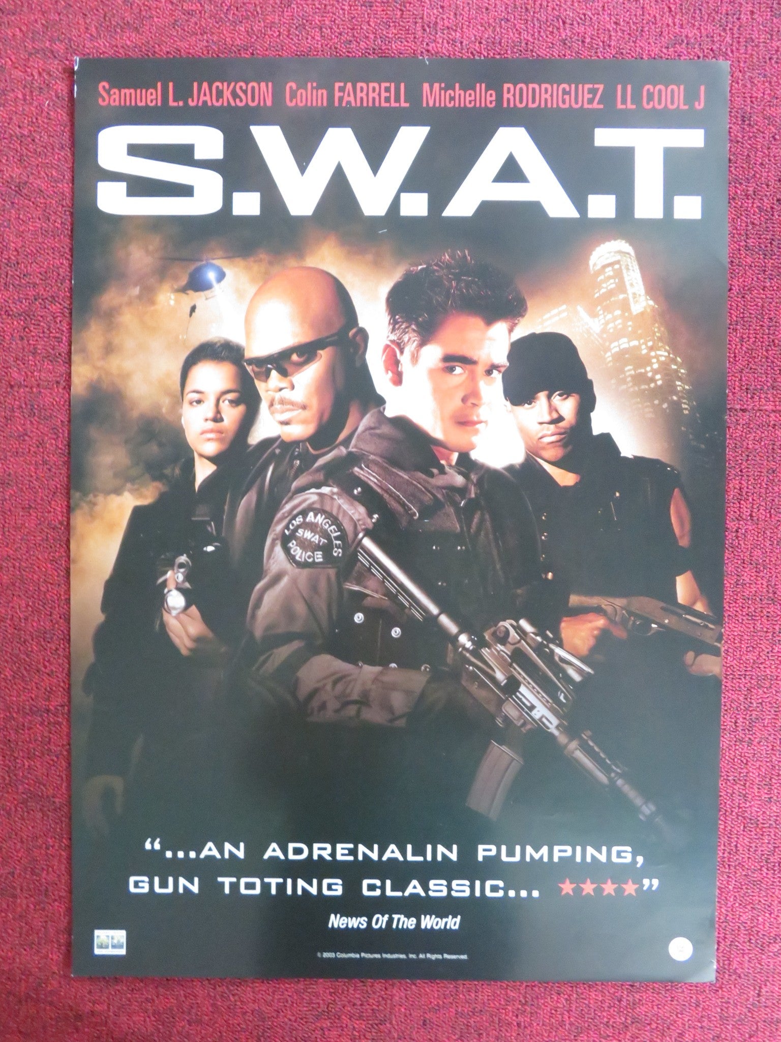 S.W.A.T. VHS VIDEO POSTER COLIN FARRELL SAMUEL L. JACKSON 2003 ...