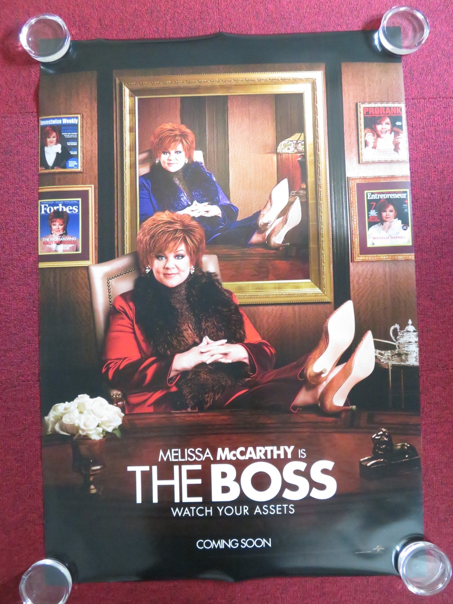 THE BOSS US ONE SHEET ROLLED POSTER MELISSA MCARTHY KRISTEN BELL 2016 ...