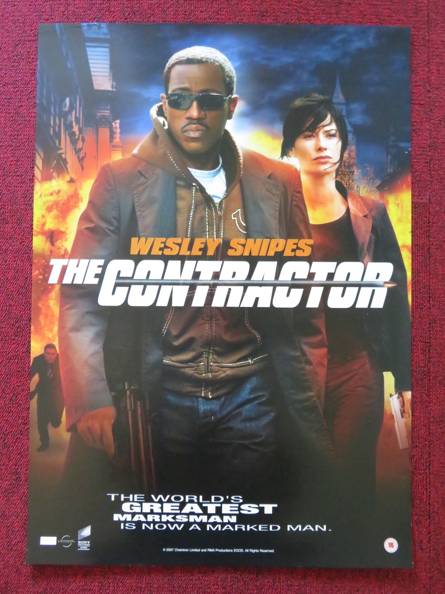 THE CONTRACTOR VHS VIDEO POSTER WESLEY SNIPES LENA HEADEY 2007 ...