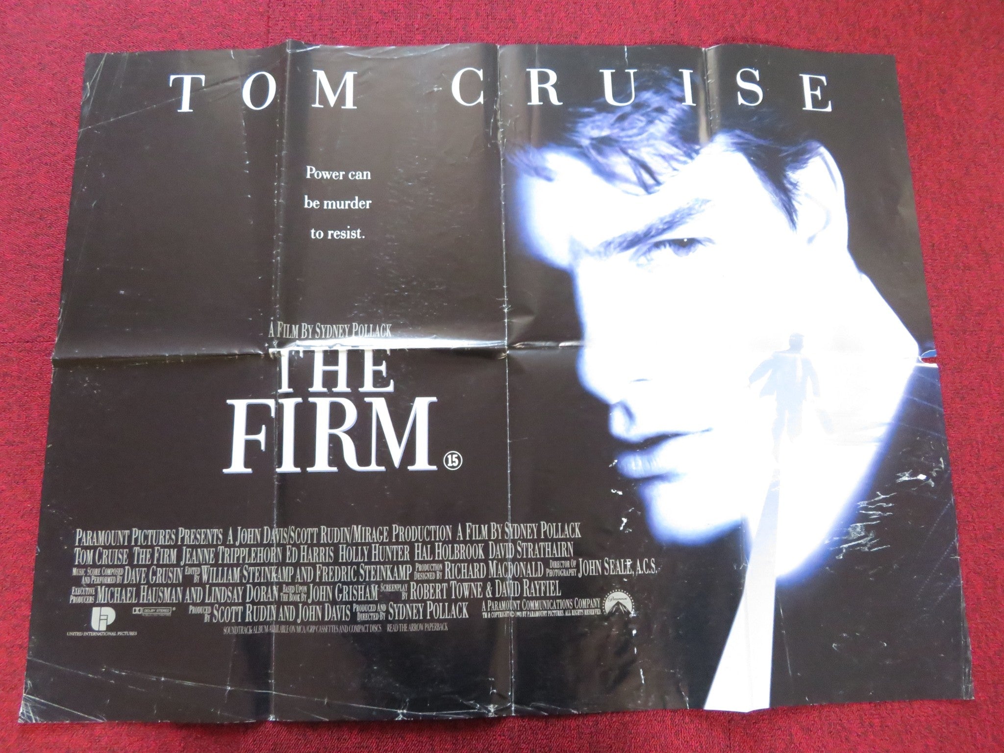 THE FIRM UK QUAD POSTER FOLDED TOM CRUISE GENE HACKMAN 1993 ...